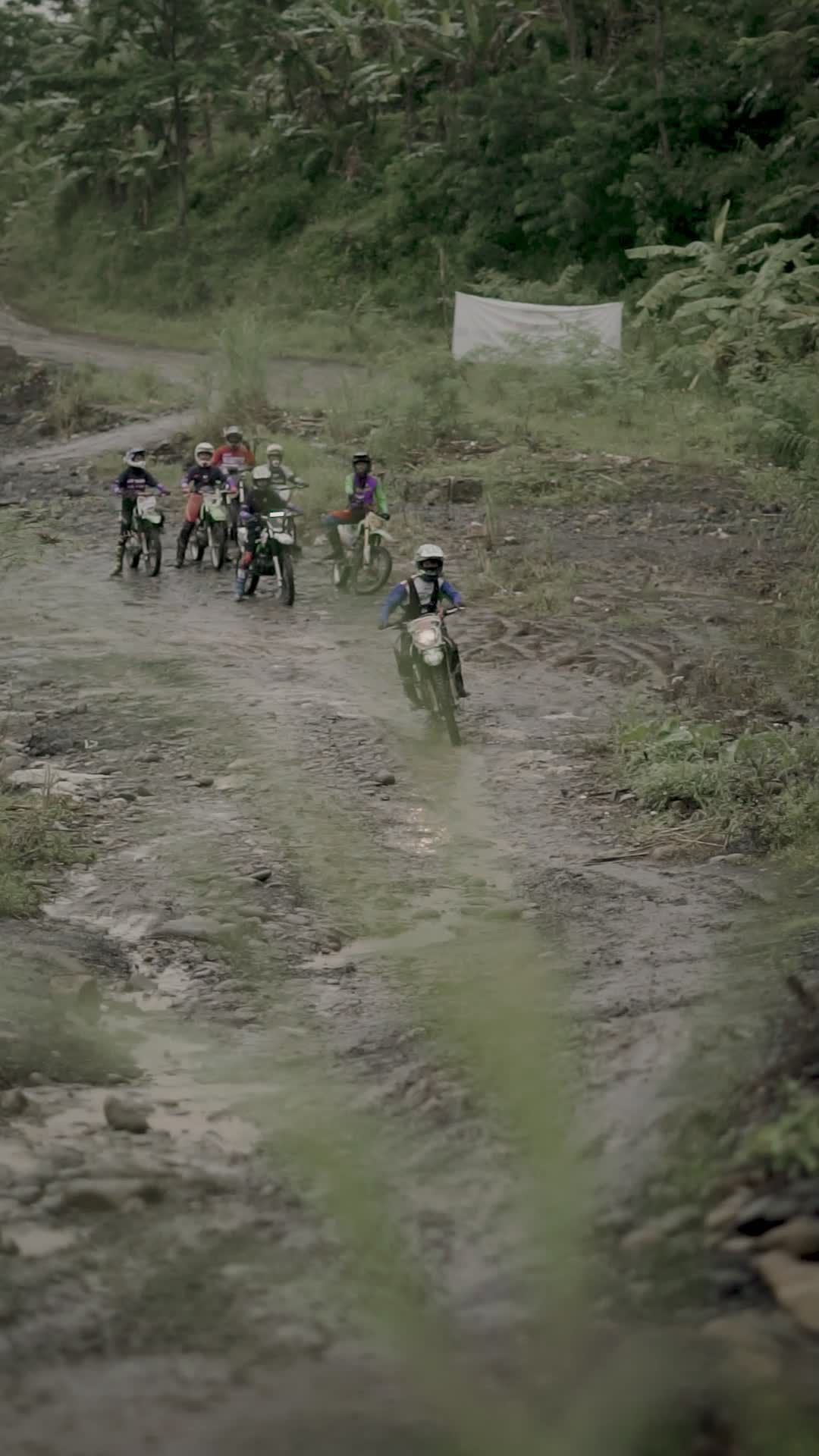 Off-Road Motorbike Adventure Through Jungle Terrain Free Stock Video ...