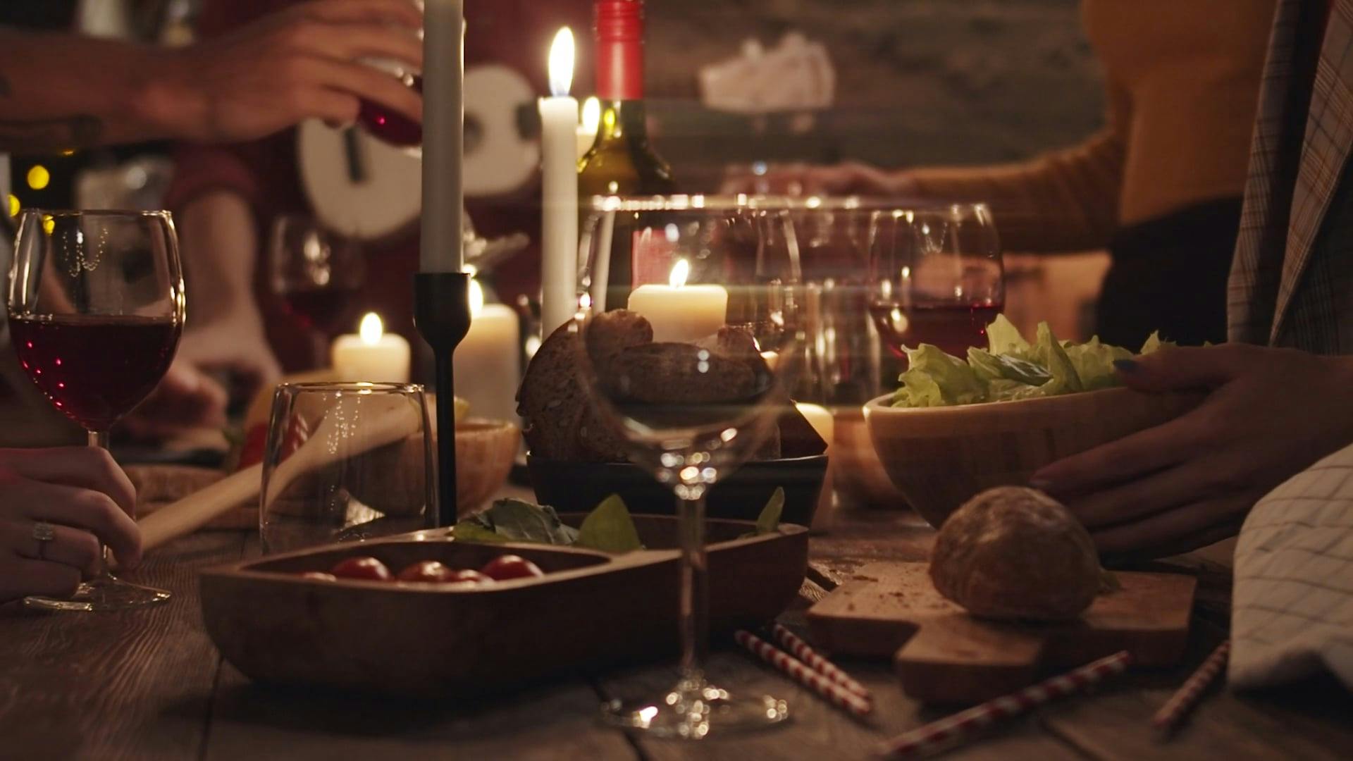 Food And Drinks On The Table In A Party · Free Stock Video