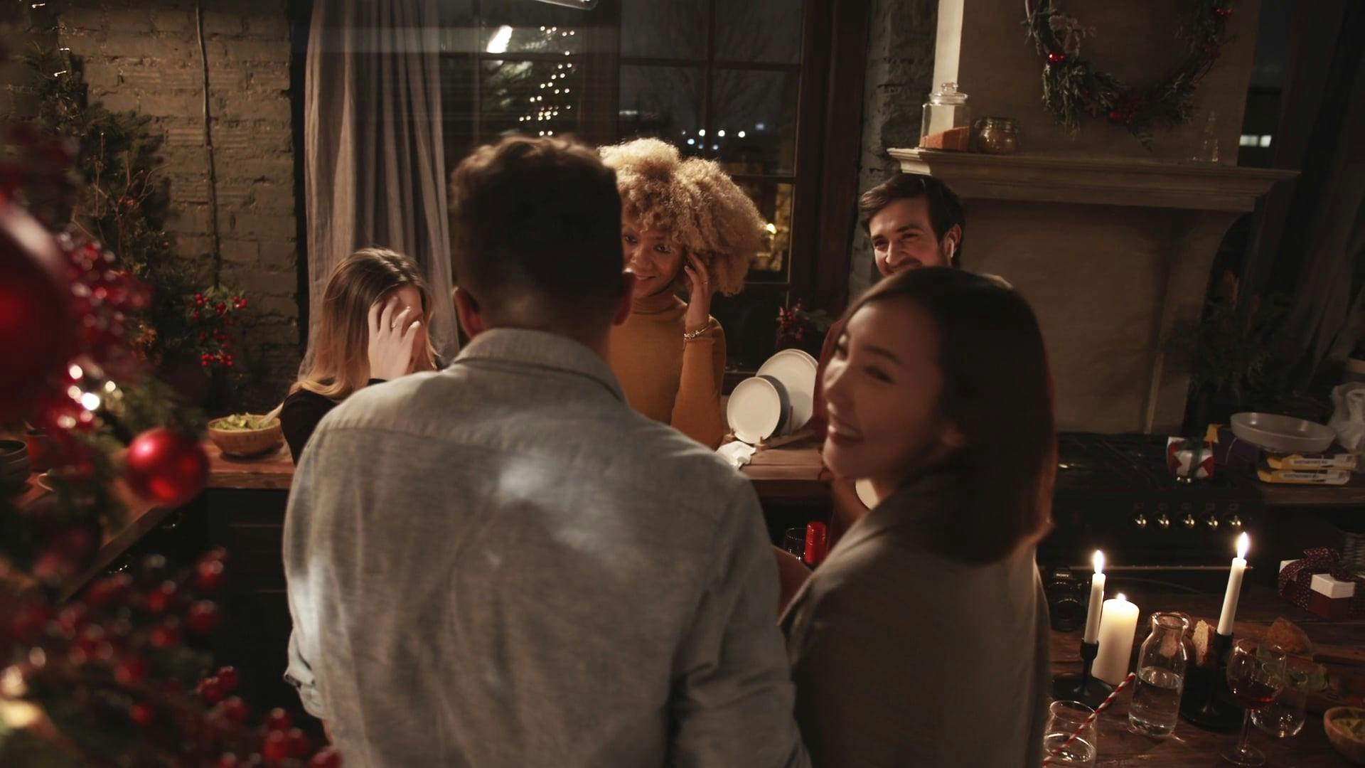 A Group Of People Taking Selfie Video In A Party Free Stock Video ...