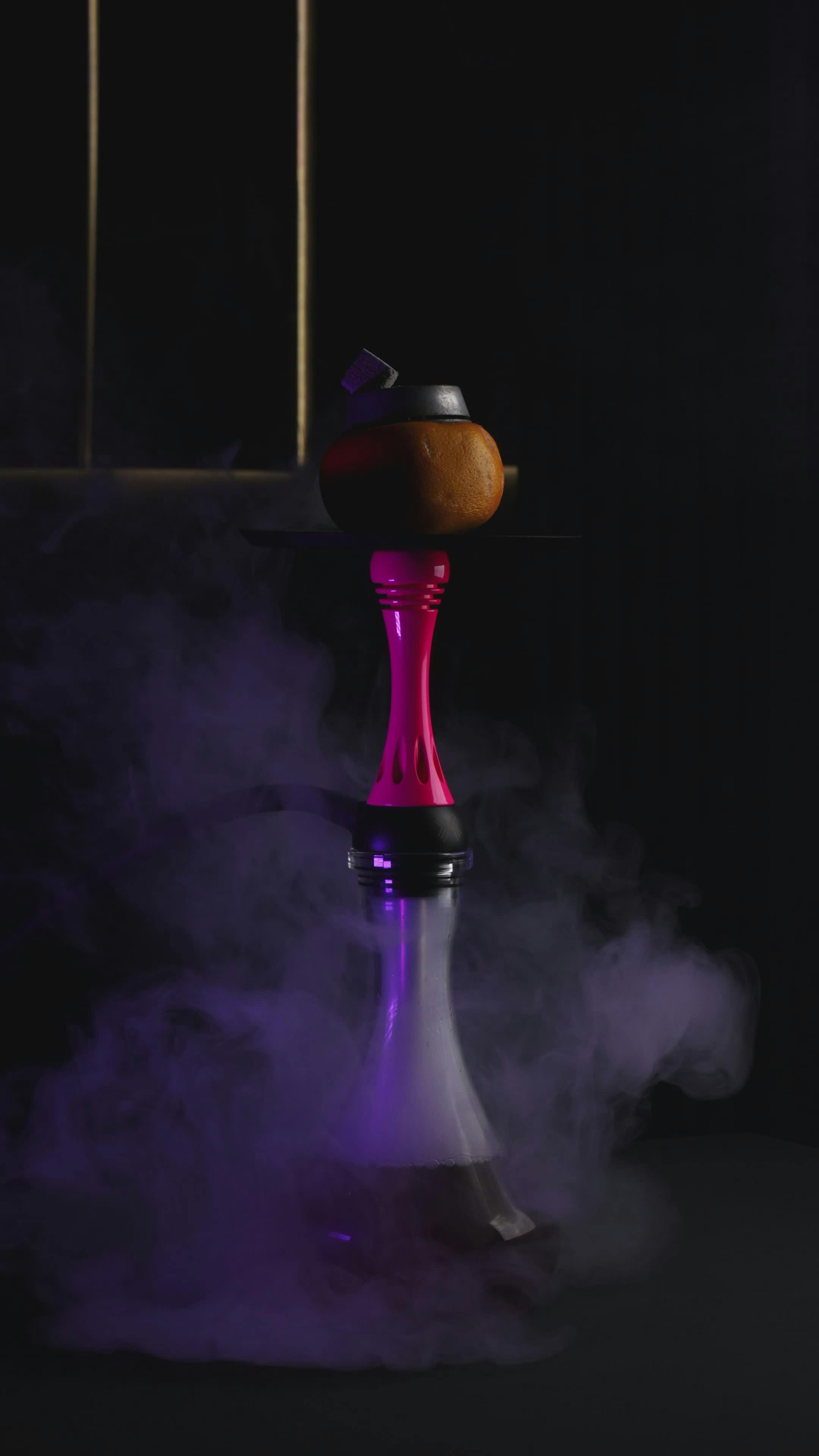 Elegant Display of Copper Hookahs in Lounge Free Stock Video Footage ...