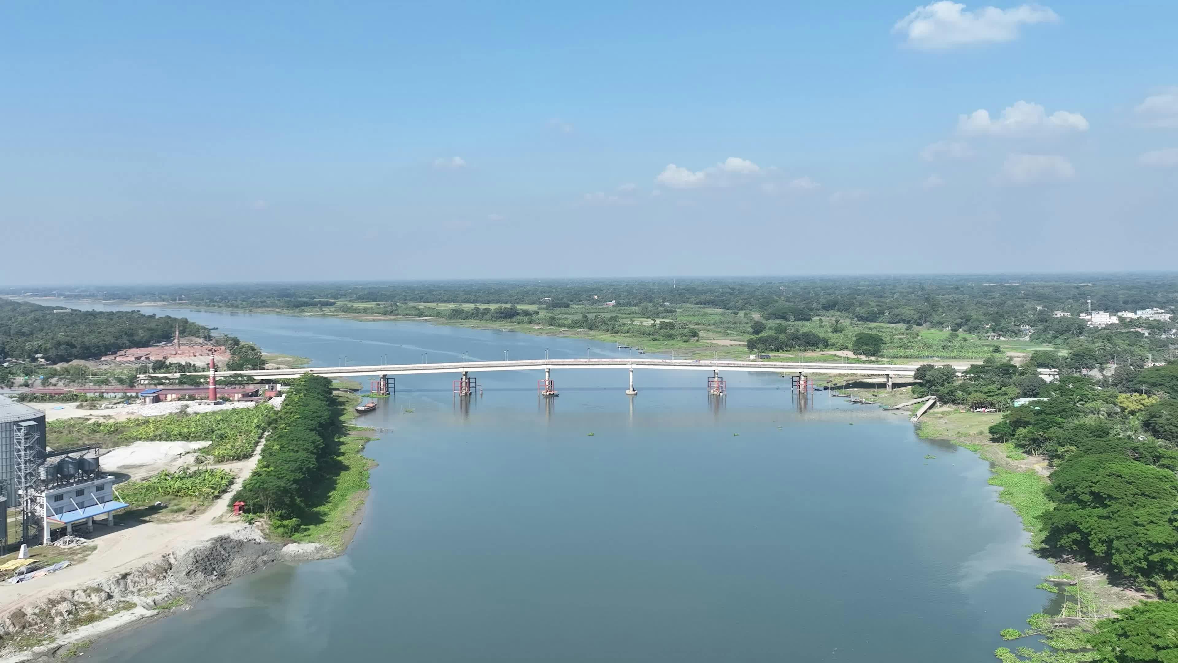Aerial View of River Bridge in Gazipur Free Stock Video Footage ...