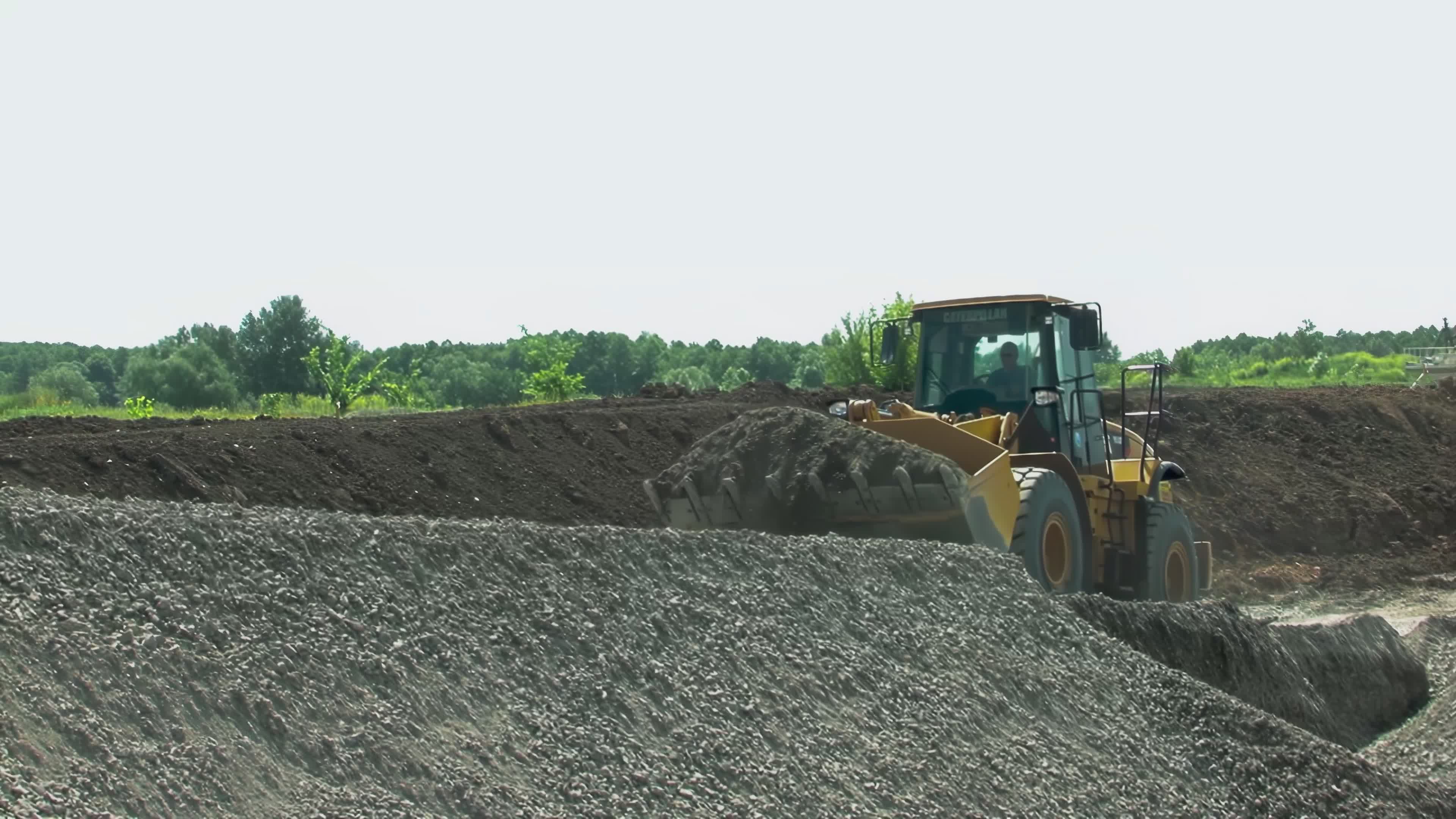 Powerful Excavator Moving Earth at Construction Site Free Stock Video ...
