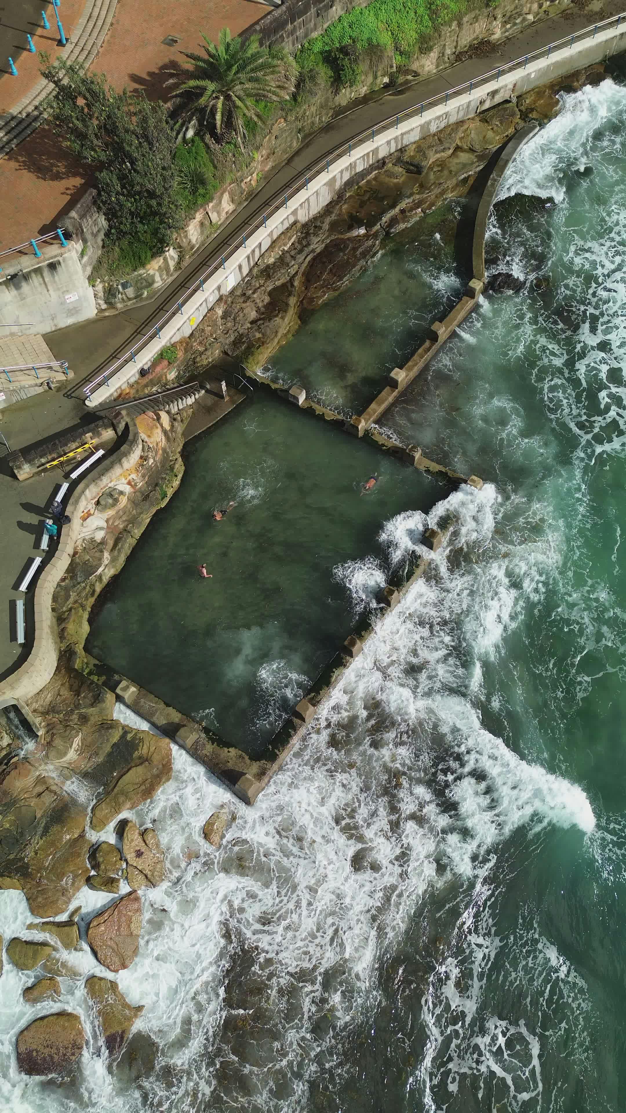 Aerial View of Coastal Tidal Pools Free Stock Video Footage, Royalty ...