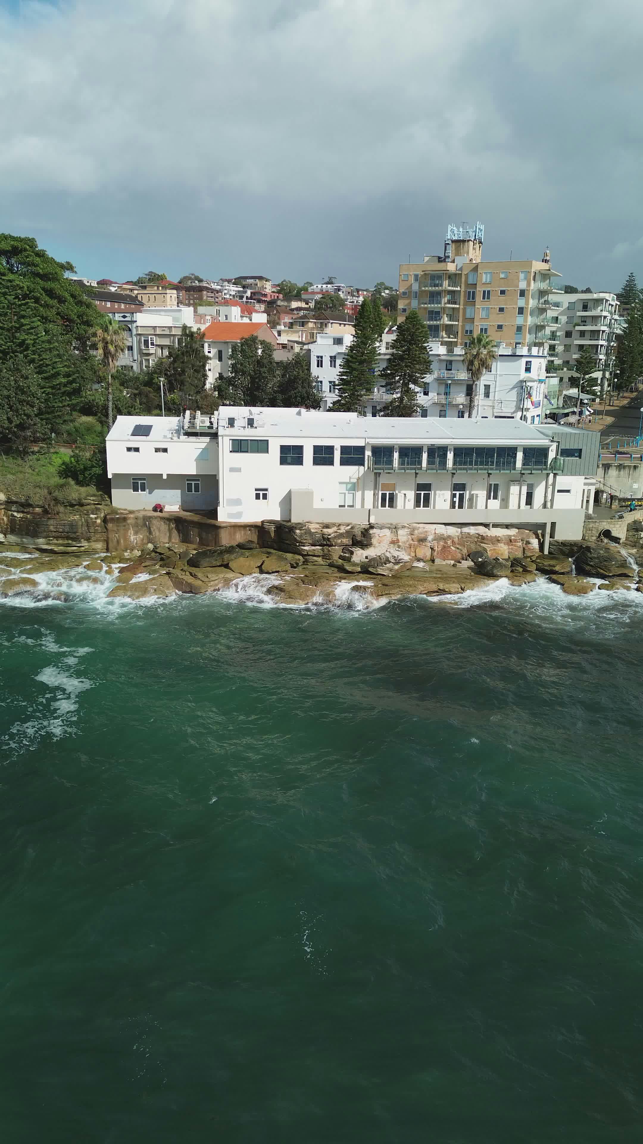 Stunning Aerial View of Coogee Beach Waves Free Stock Video Footage ...
