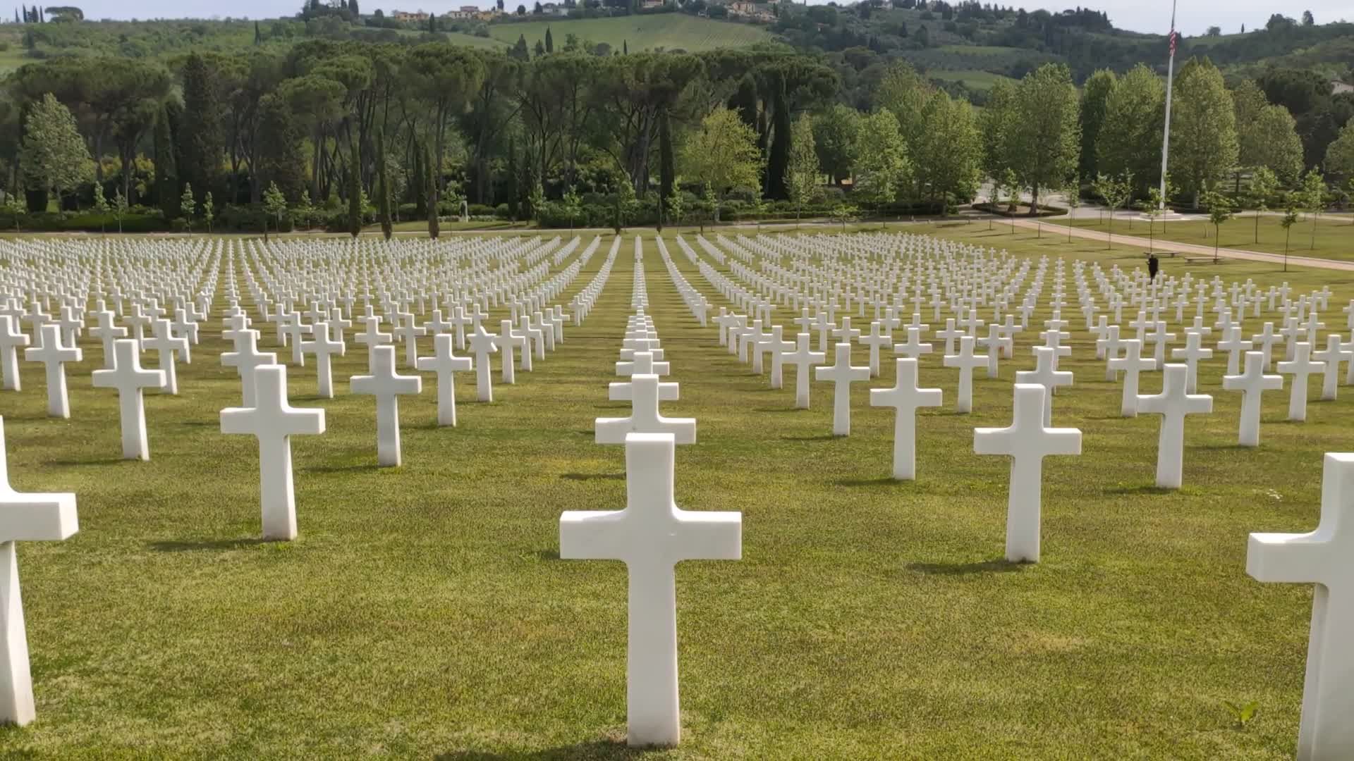 Expansive Military Cemetery Landscape Free Stock Video Footage, Royalty ...