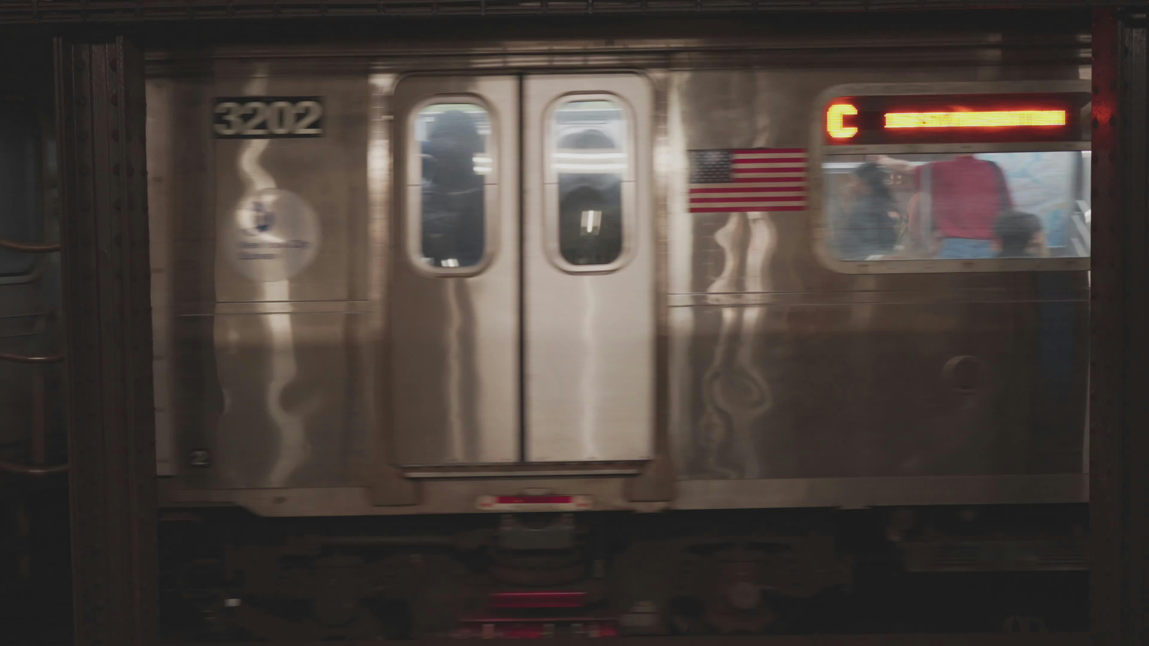 Subway Train at Urban Underground Station Free Stock Video Footage ...