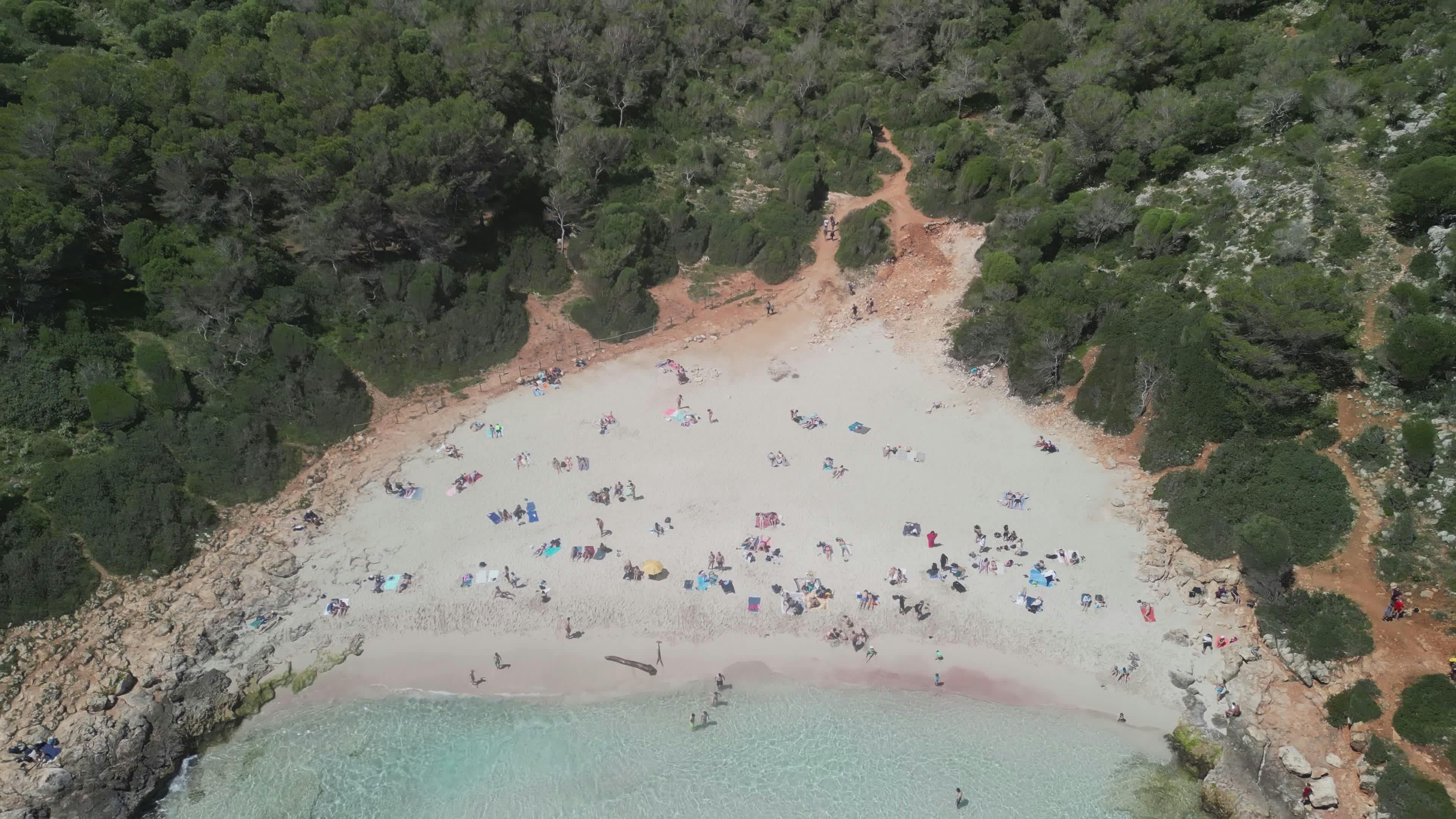 Stunning Aerial View of Secluded Beach Cove Free Stock Video Footage ...