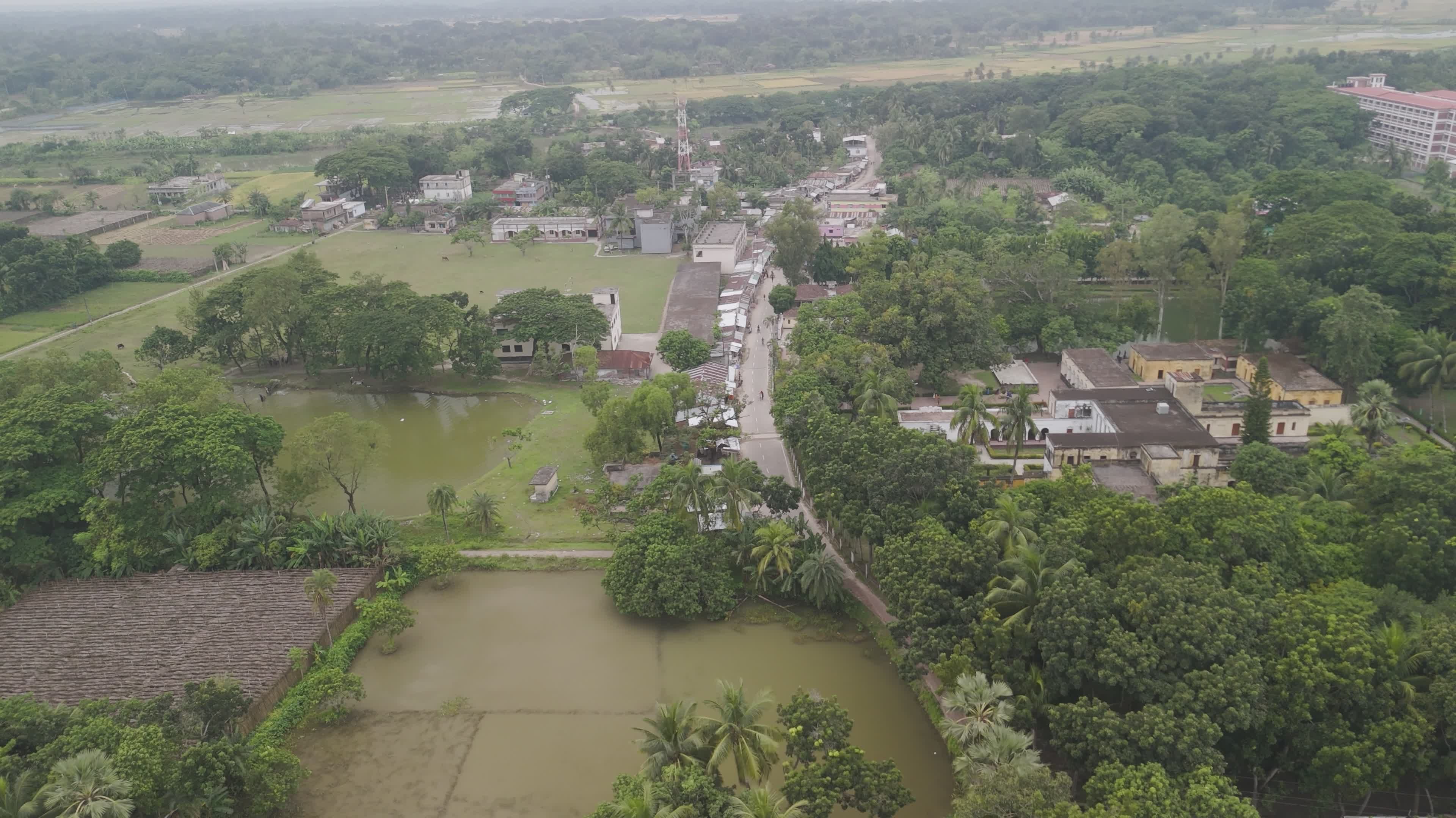 Aerial View of Sagardari Village in Bangladesh Free Stock Video Footage ...