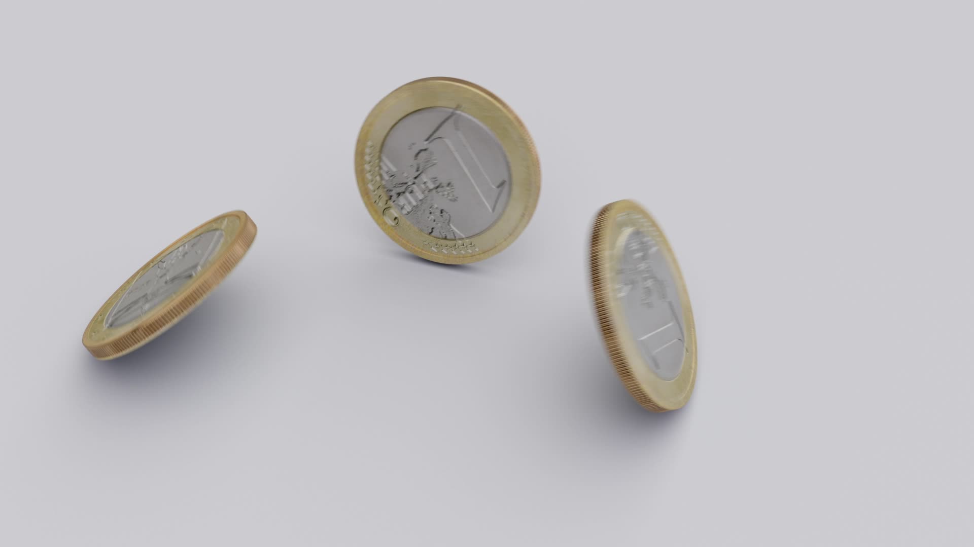 Falling Euro Coins on a Gray Background Free Stock Video Footage ...
