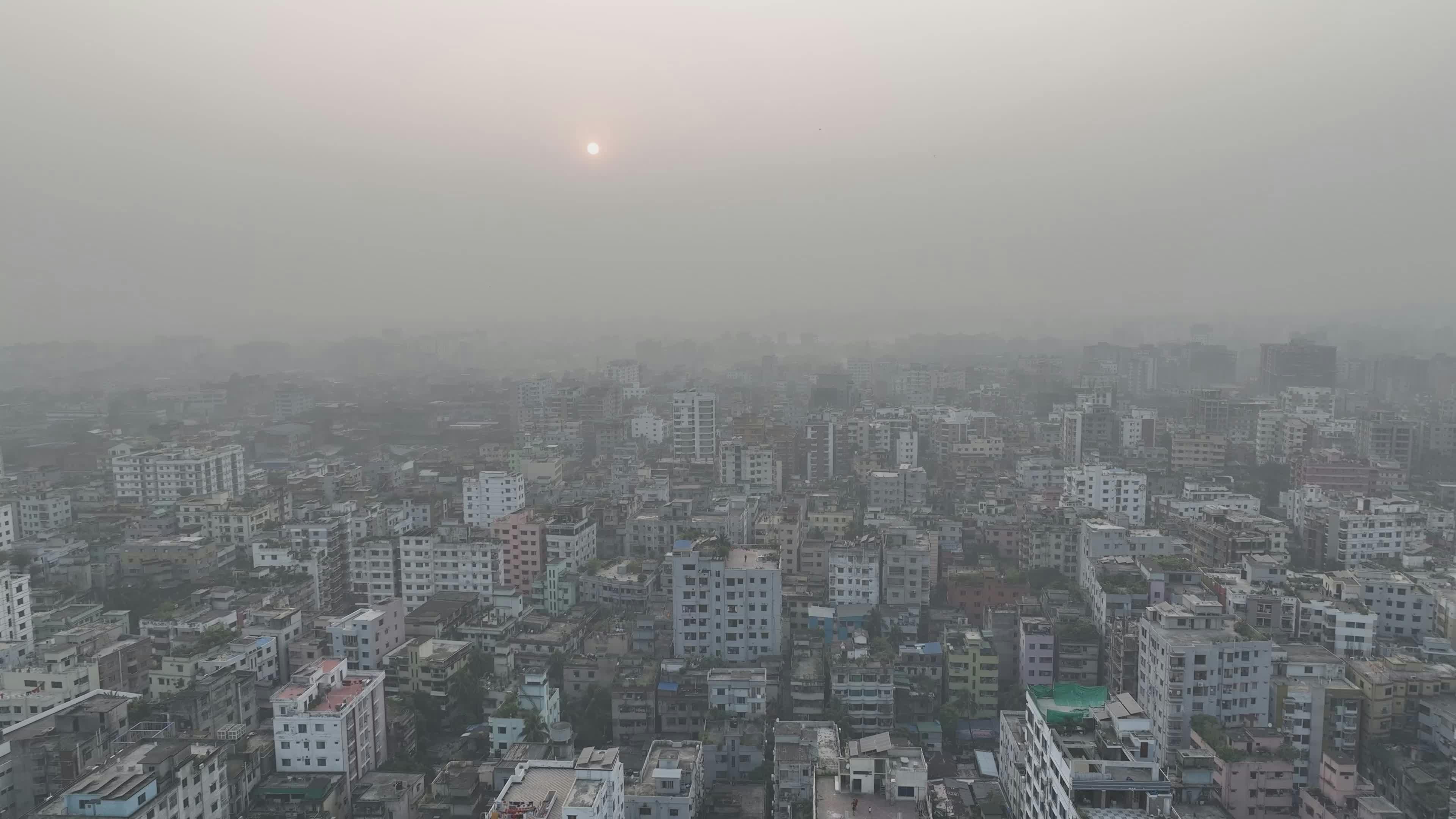 Aerial Night View of Dhaka City Skyline Free Stock Video Footage ...
