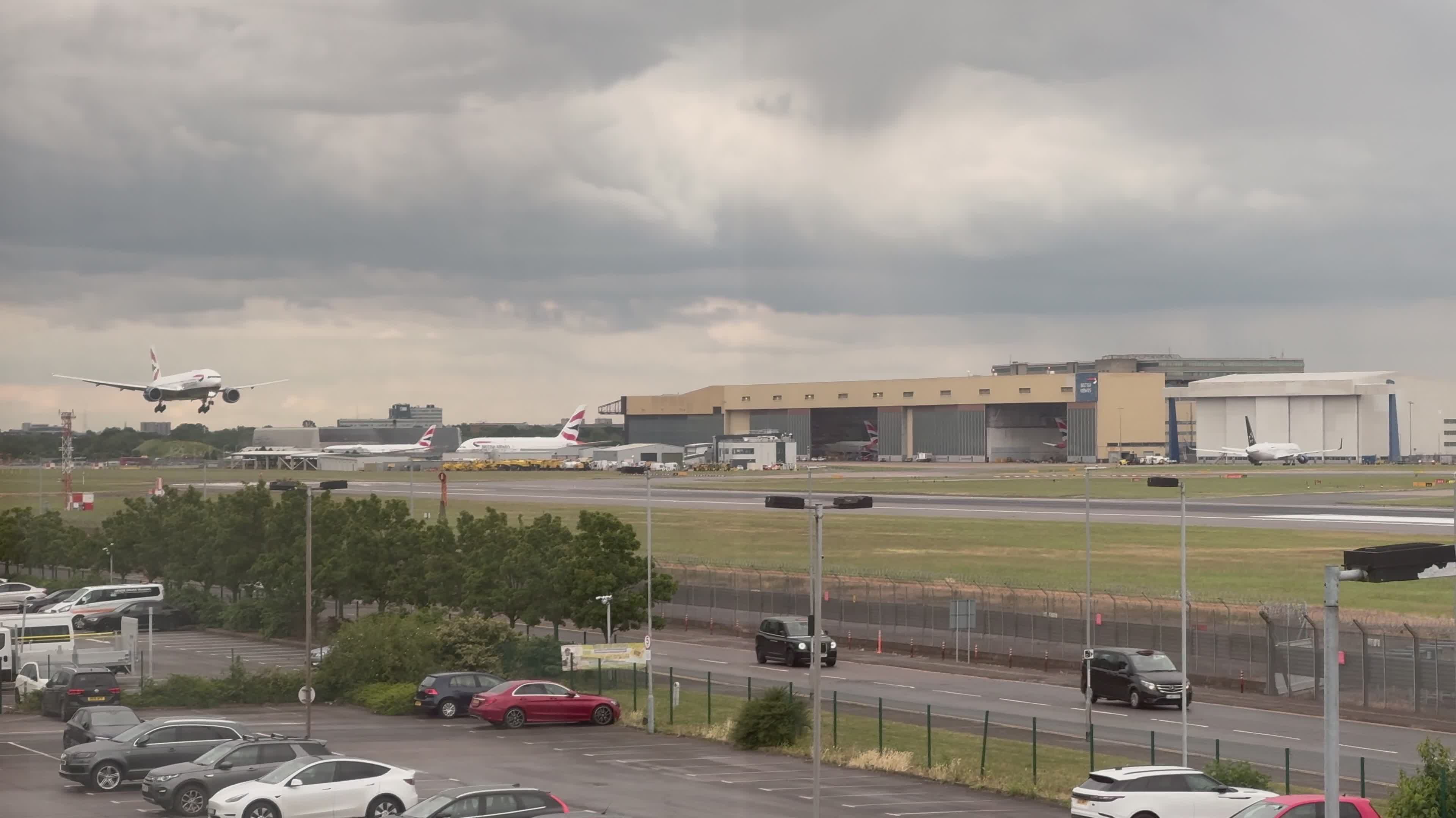 British Airways Plane Landing at Heathrow Airport Free Stock Video ...