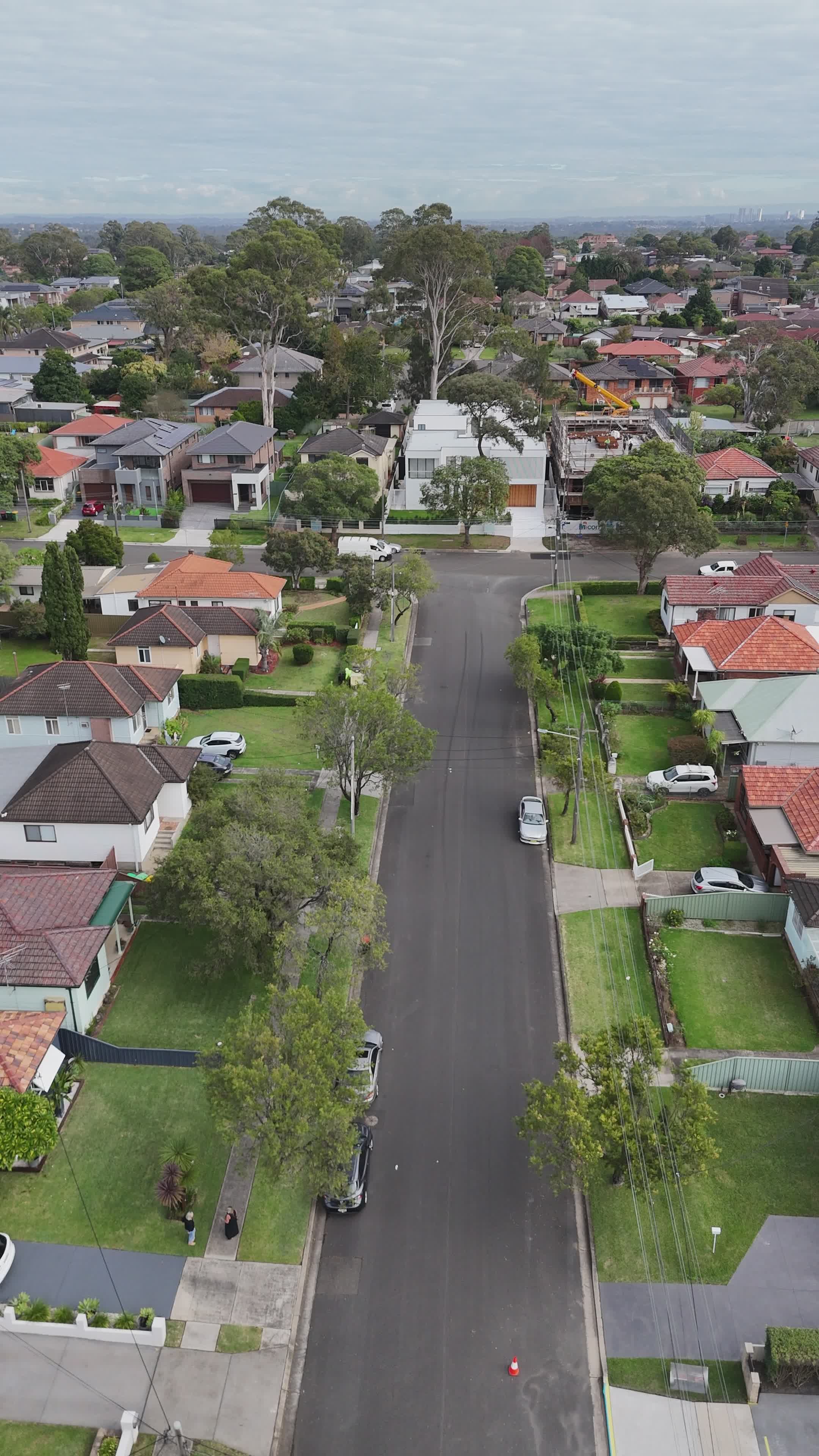 Aerial View of Suburban Neighborhood Street Free Stock Video Footage ...