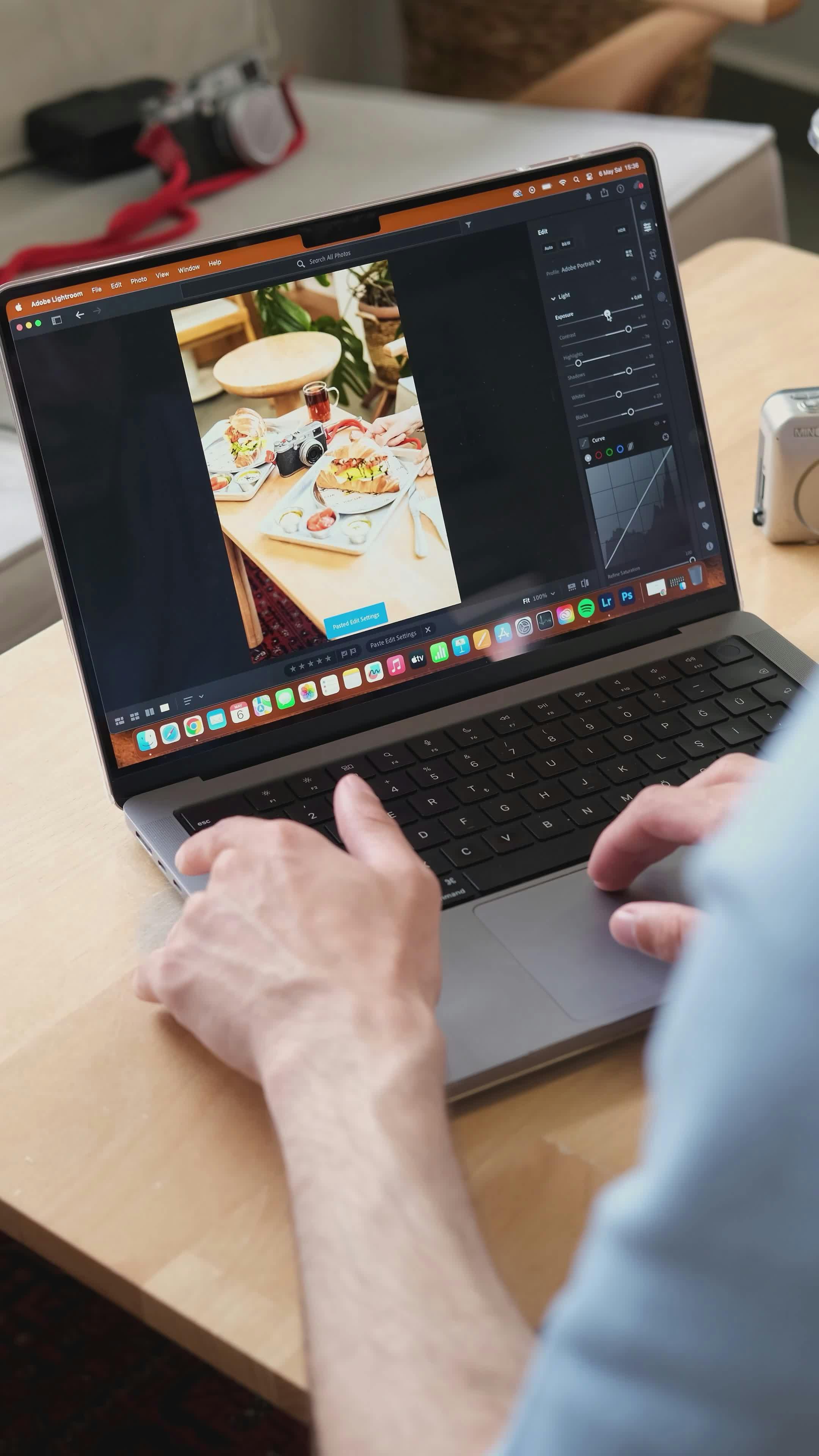 Man Editing Photos on Laptop at Workspace Free Stock Video Footage ...