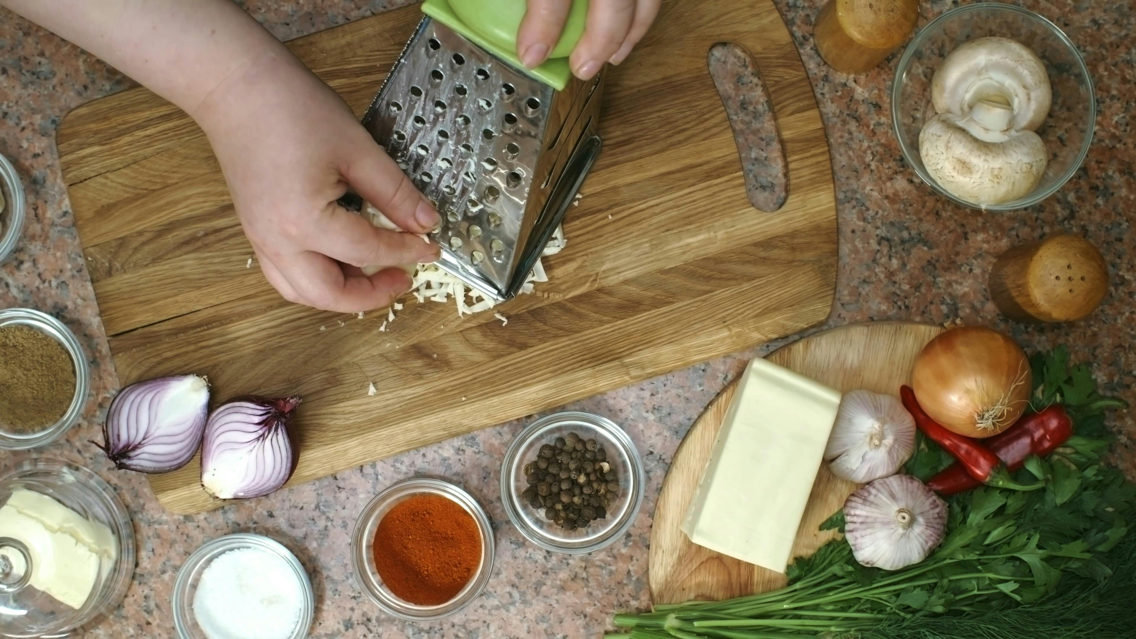 Person Grating A Cheese · Free Stock Video