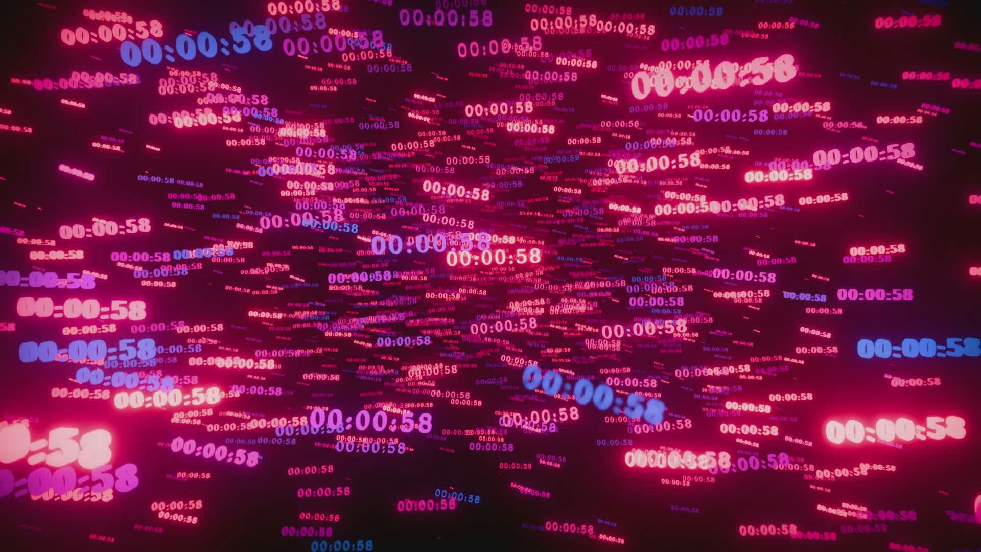 Dynamic Countdown Timer with Neon Effects Free Stock Video Footage ...