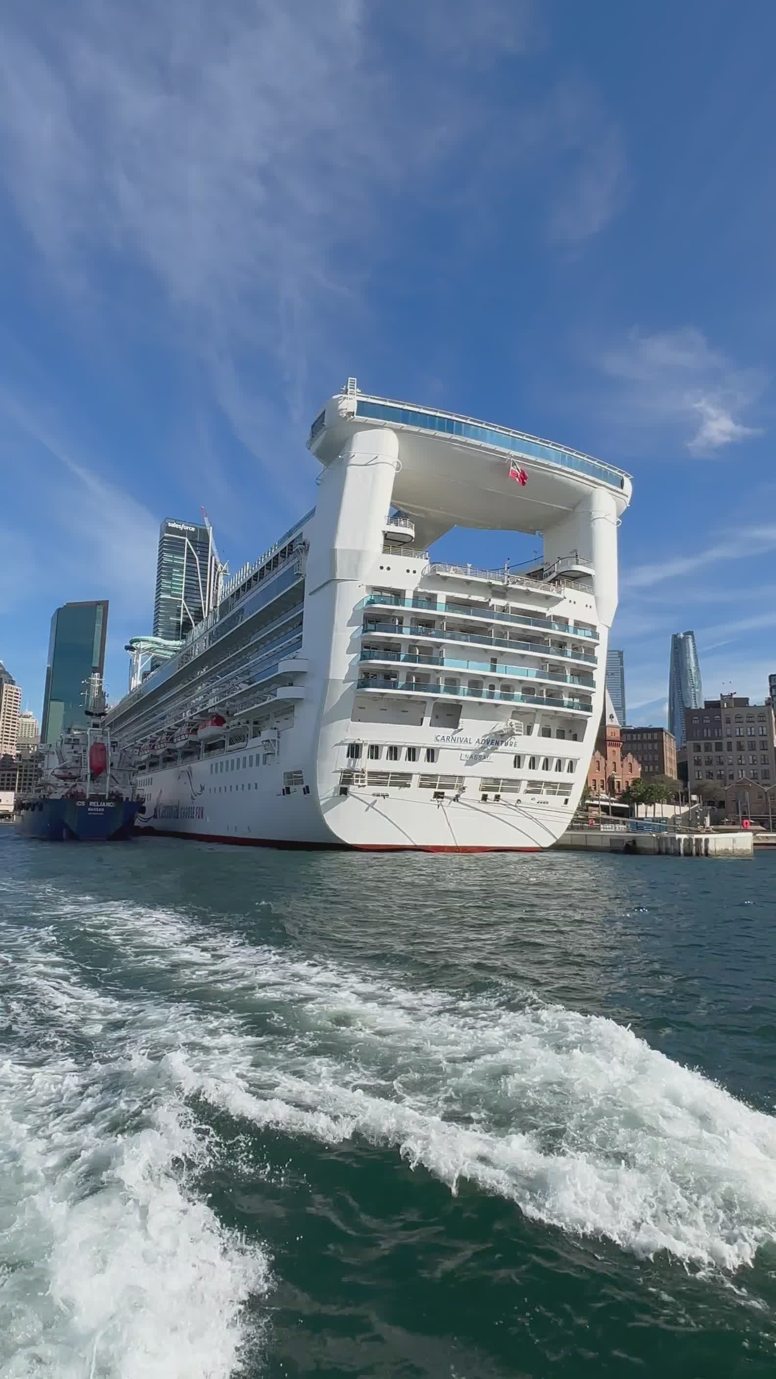 Cruise Ship in Urban Harbor at Daytime Free Stock Video Footage ...