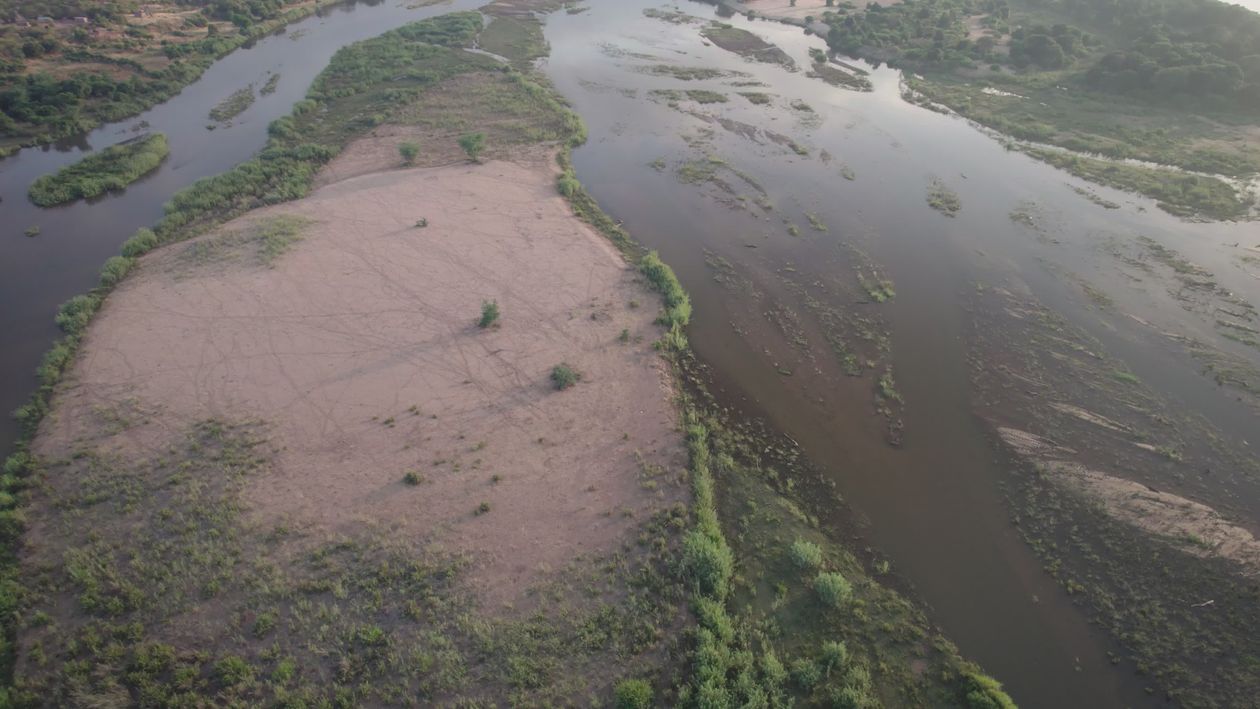 Scenic Aerial View of Lower Zambezi River Free Stock Video Footage ...