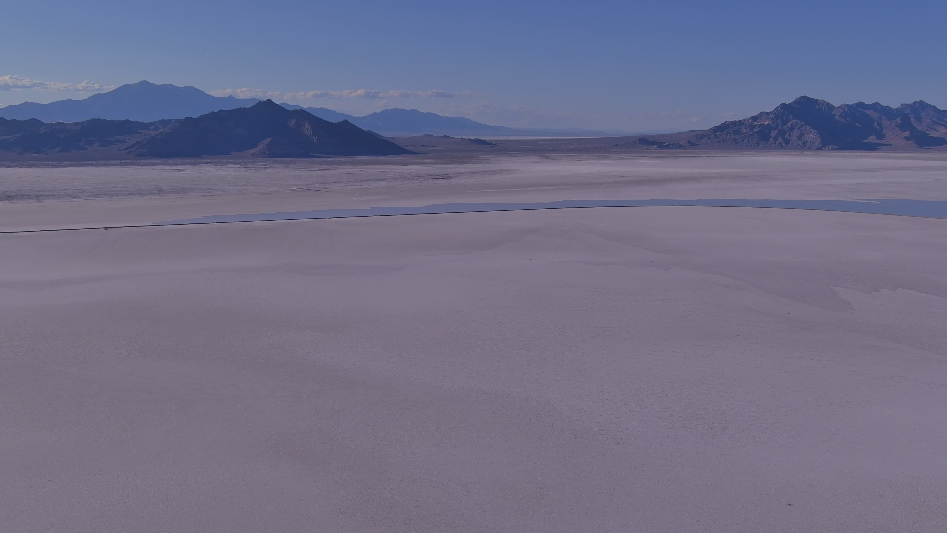 Scenic Aerial View of Utah's Bonneville Salt Flats Free Stock Video ...