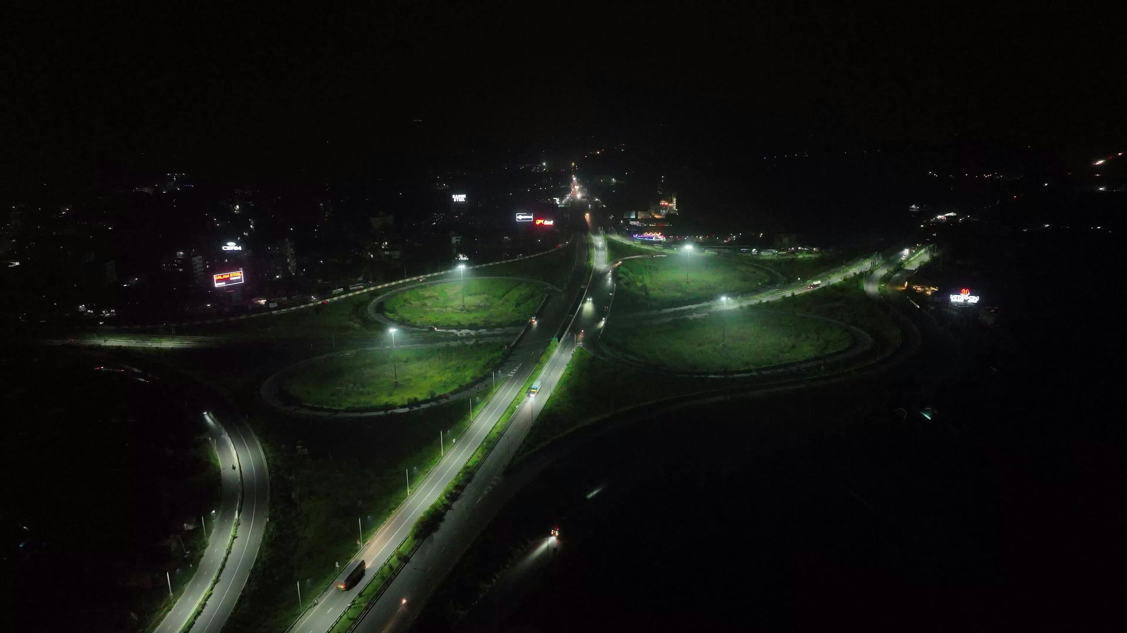 Aerial Night View of Bhanga Faridpur Interchange Free Stock Video Footage, Royalty-Free 4K & HD ...