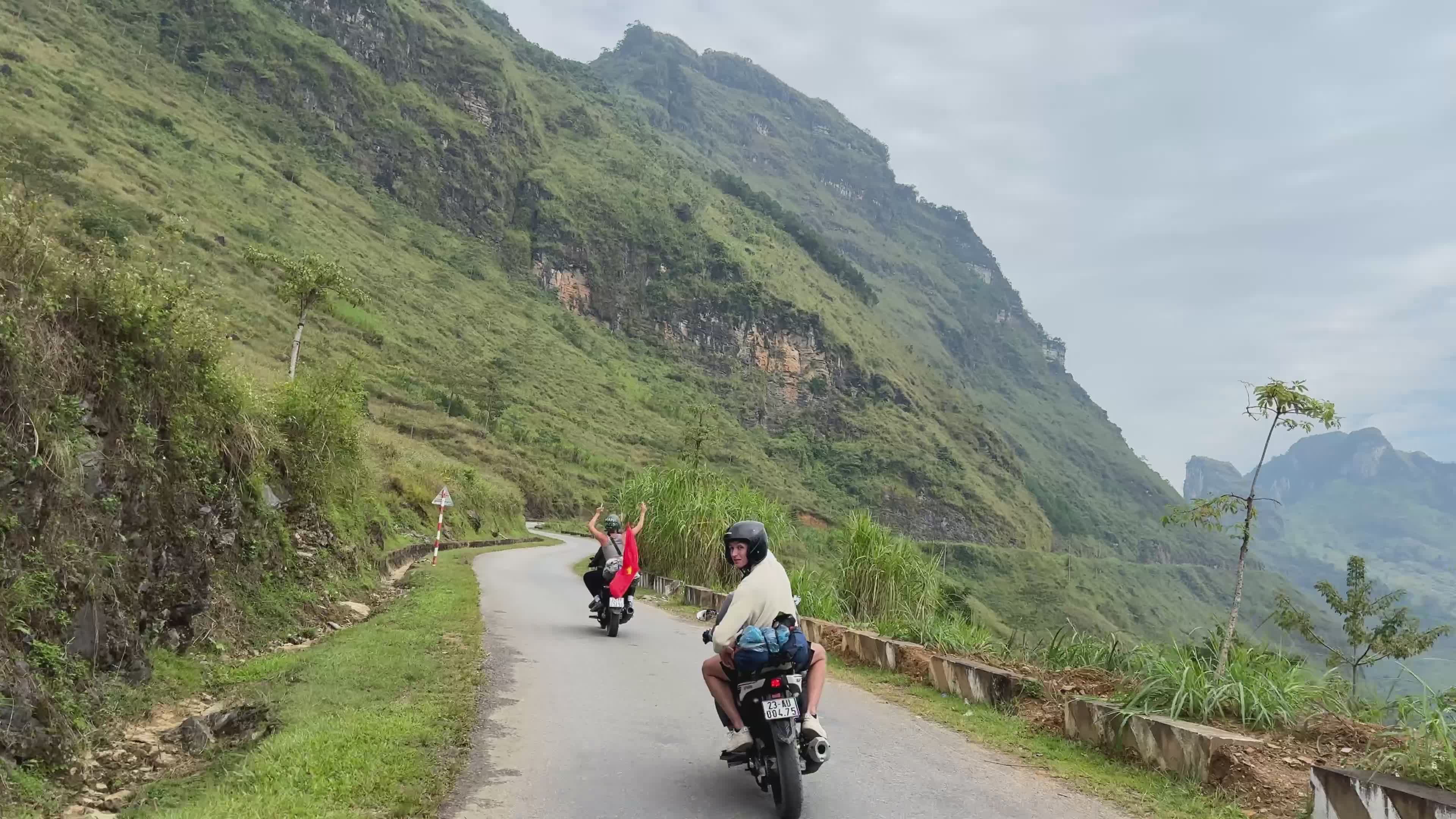 Thrilling Motorcycle Ride Through Mountainous Terrain Free Stock Video ...