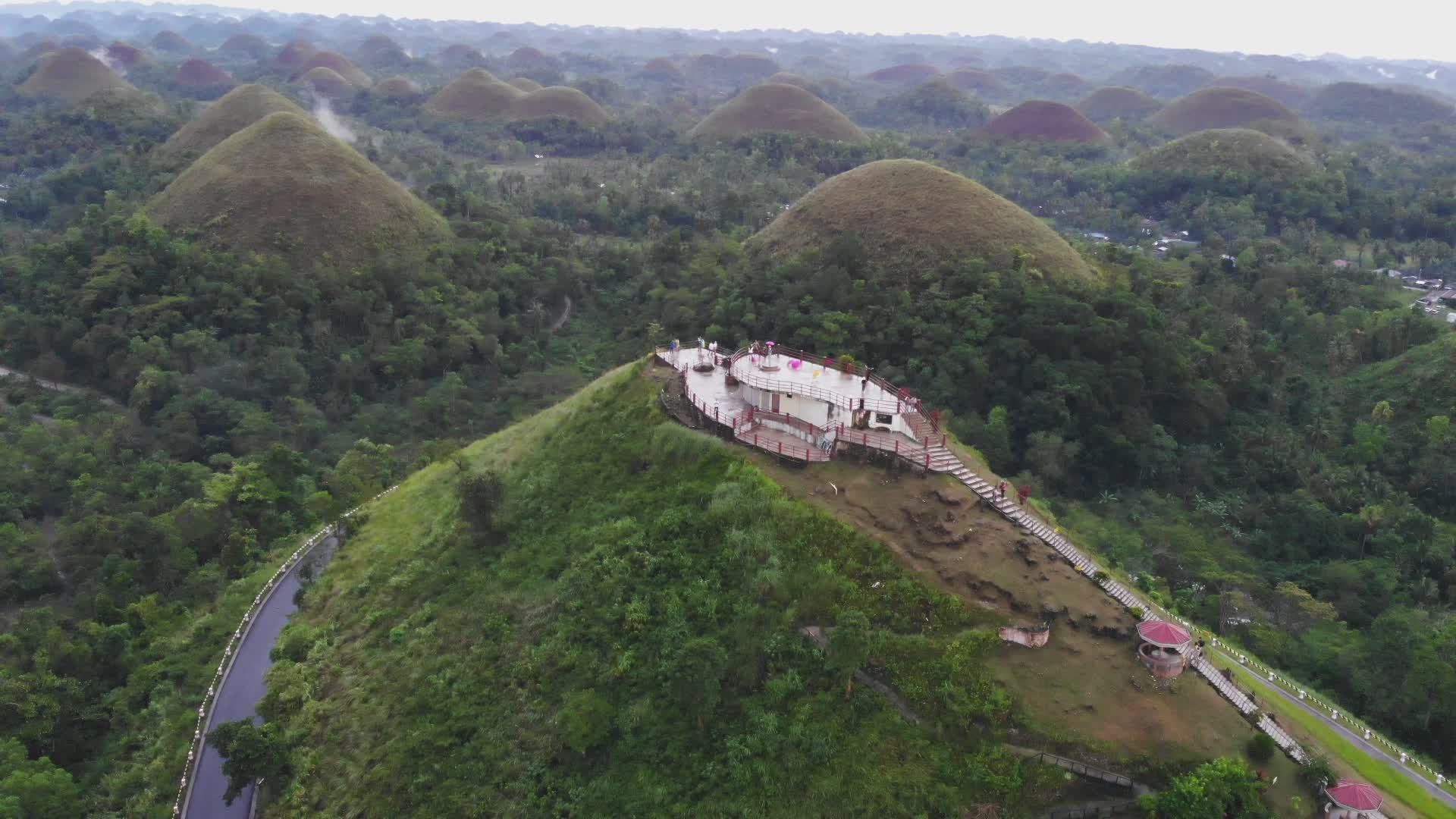 Aerial Drone View of Chocolate Hills, Bohol Free Stock Video Footage ...