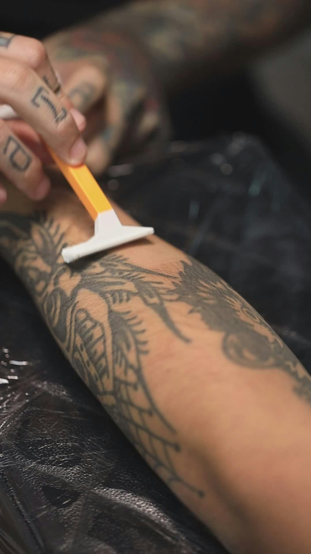 Close-Up Tattoo Preparation on Arm Free Stock Video Footage, Royalty ...