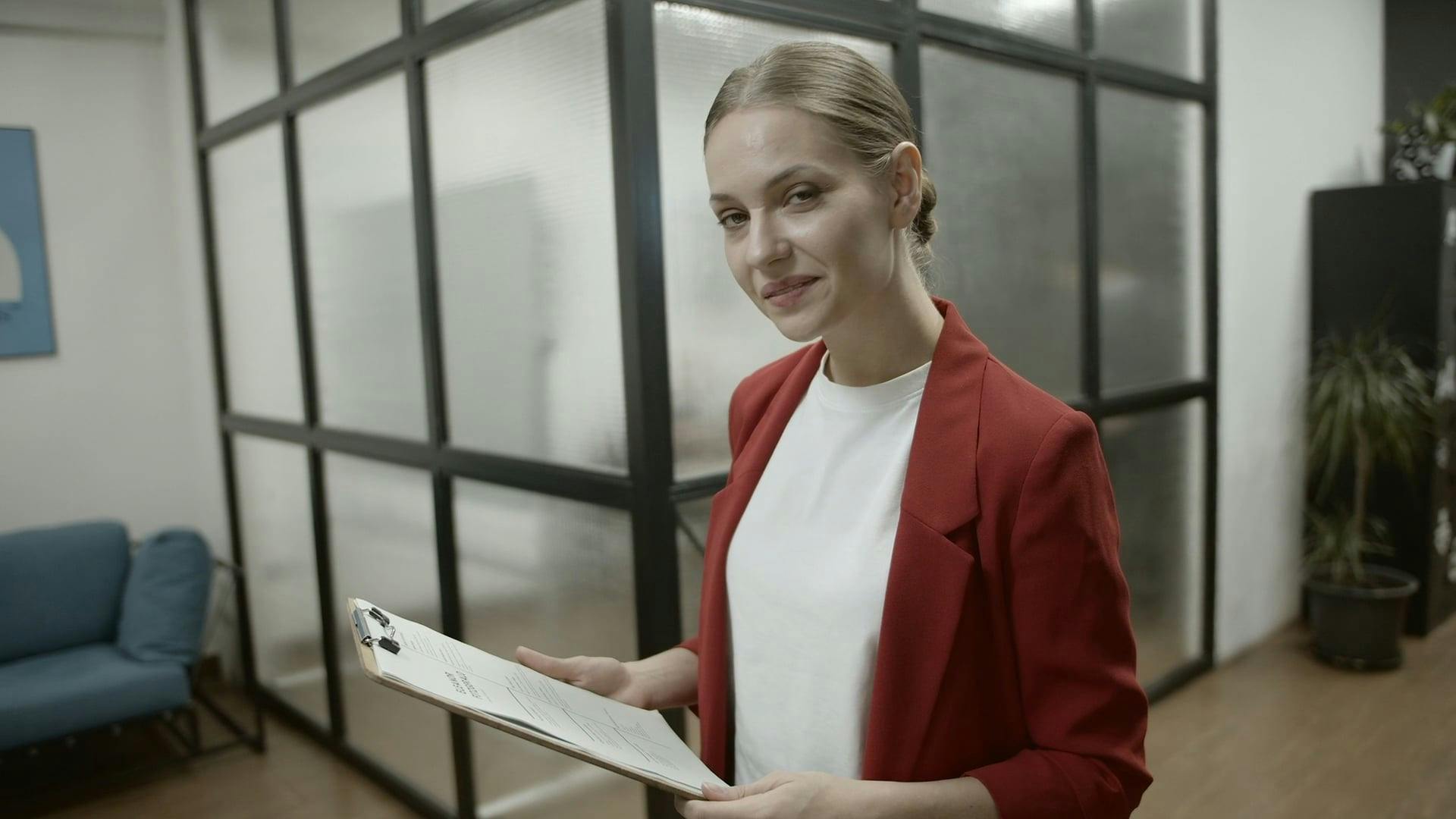 Woman With A Smiling Face While Working · Free Stock Video