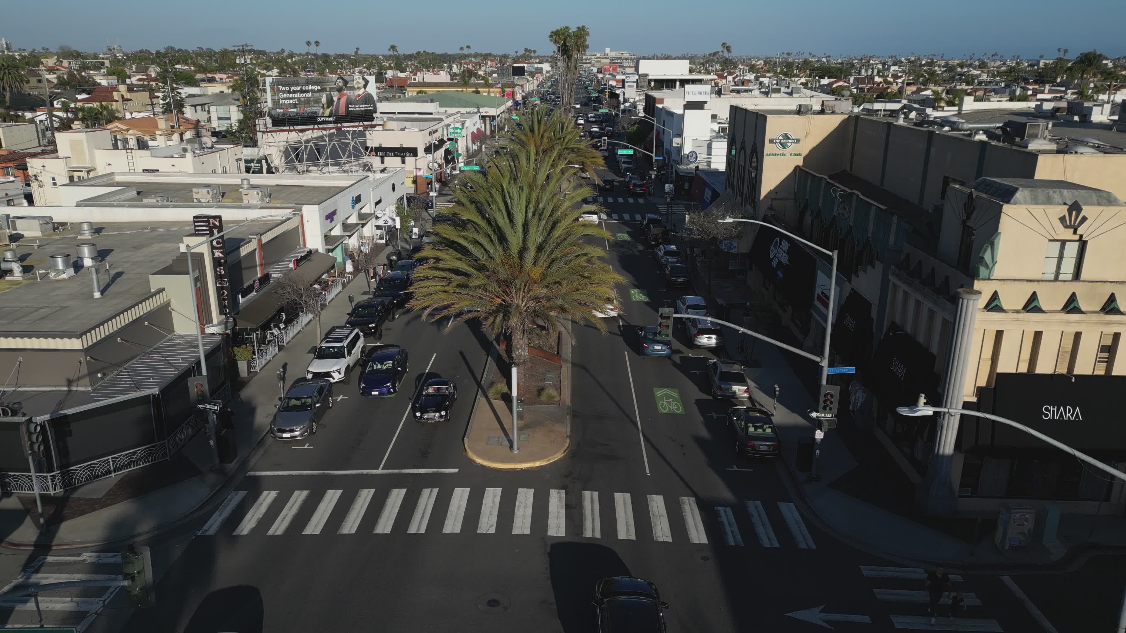 Bustling Downtown Long Beach Street Scene Free Stock Video Footage ...