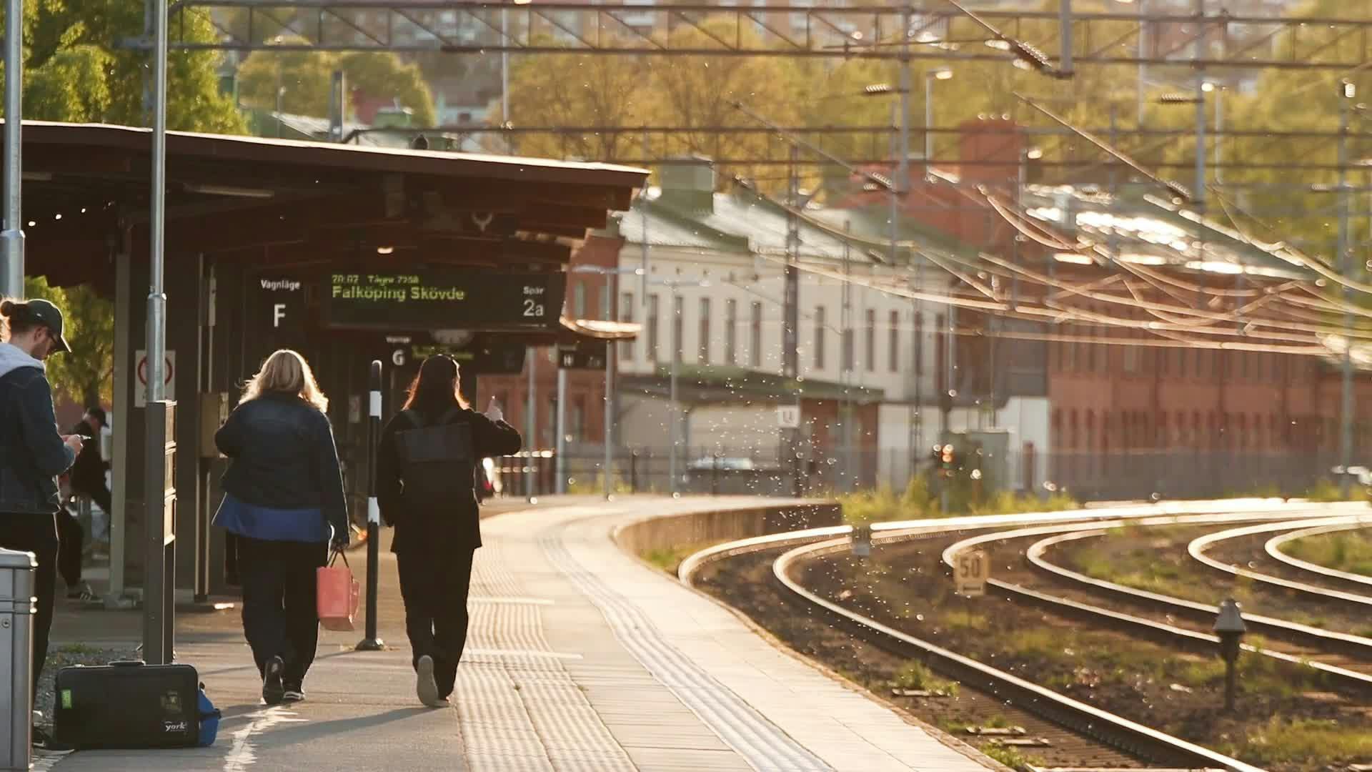 Peaceful Morning at a Train Station Platform Free Stock Video Footage ...