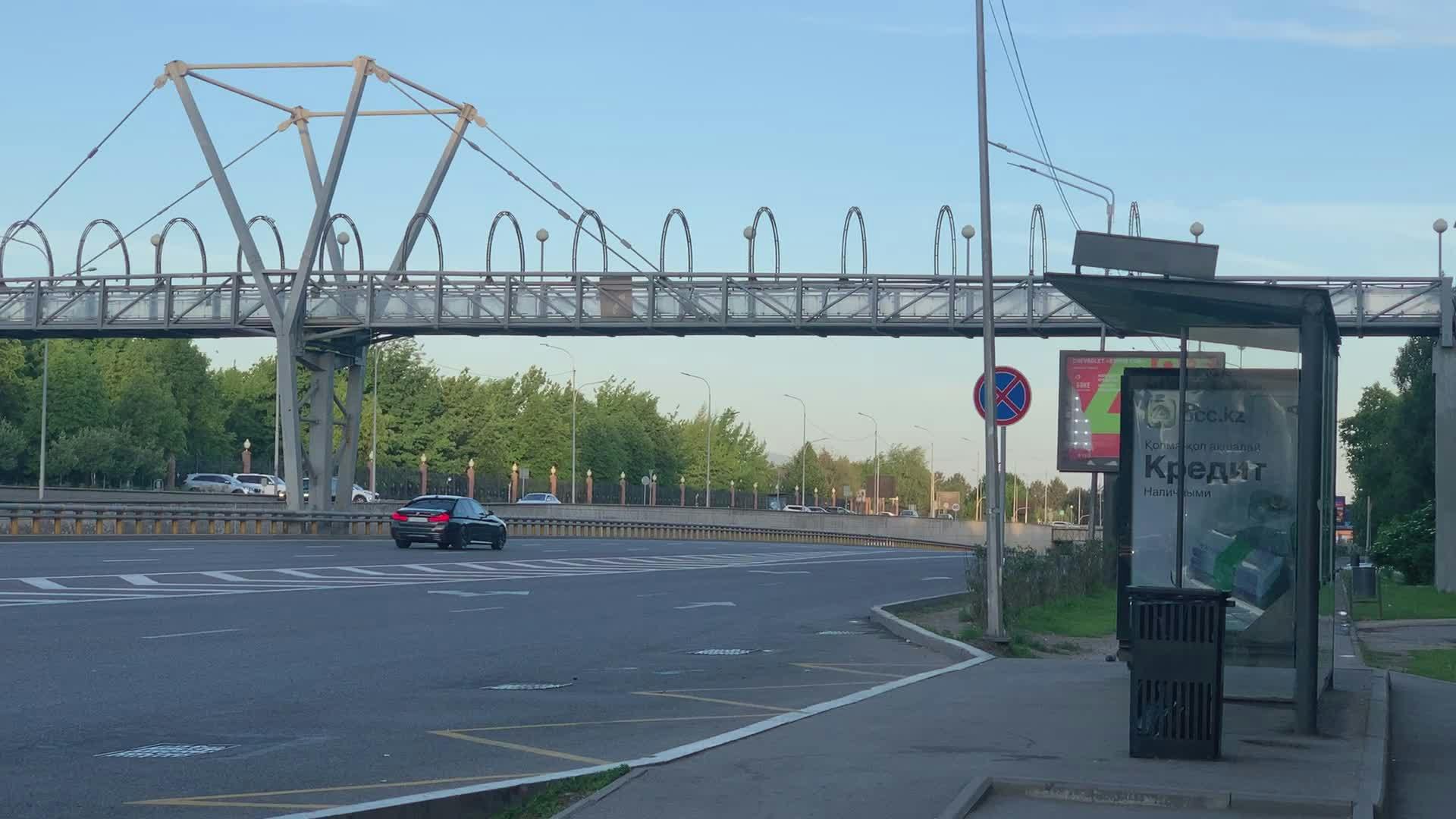 Empty Urban Bus Stop and Overpass Scene Free Stock Video Footage ...
