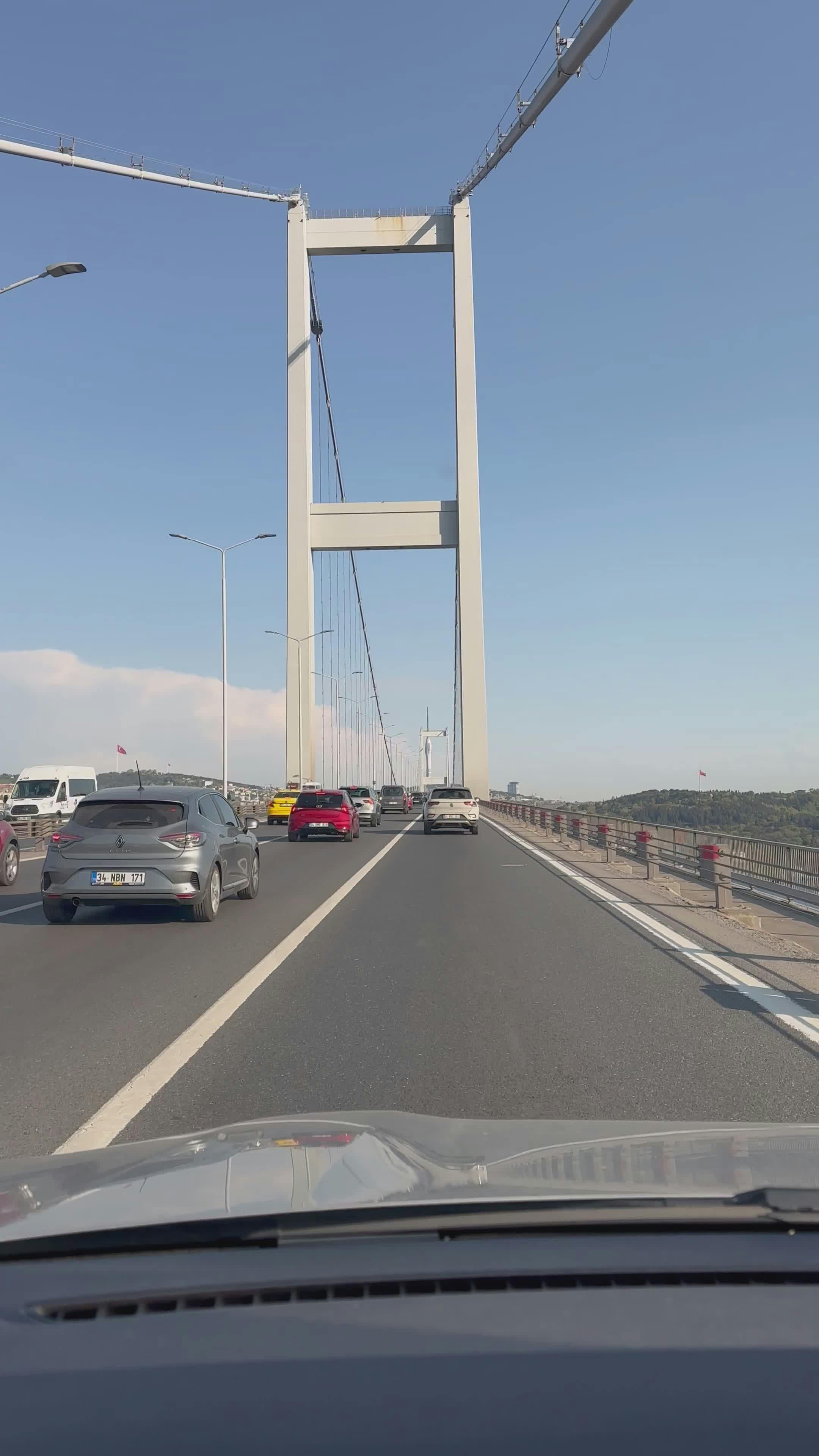 Aerial View of Long Modern Bridge Over Ocean Free Stock Video Footage ...