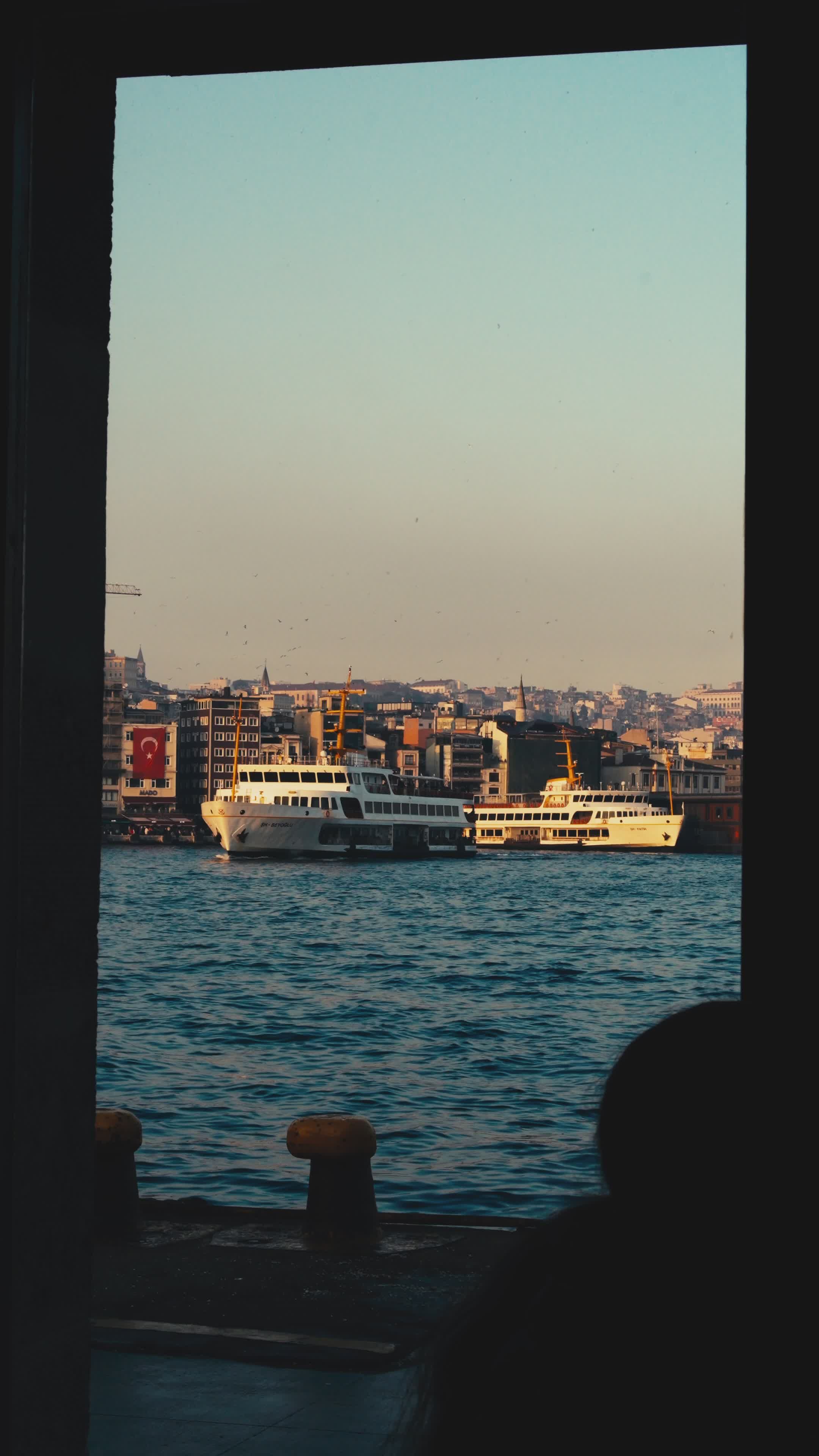 Scenic View of Istanbul Bosphorus Ferries Free Stock Video Footage ...