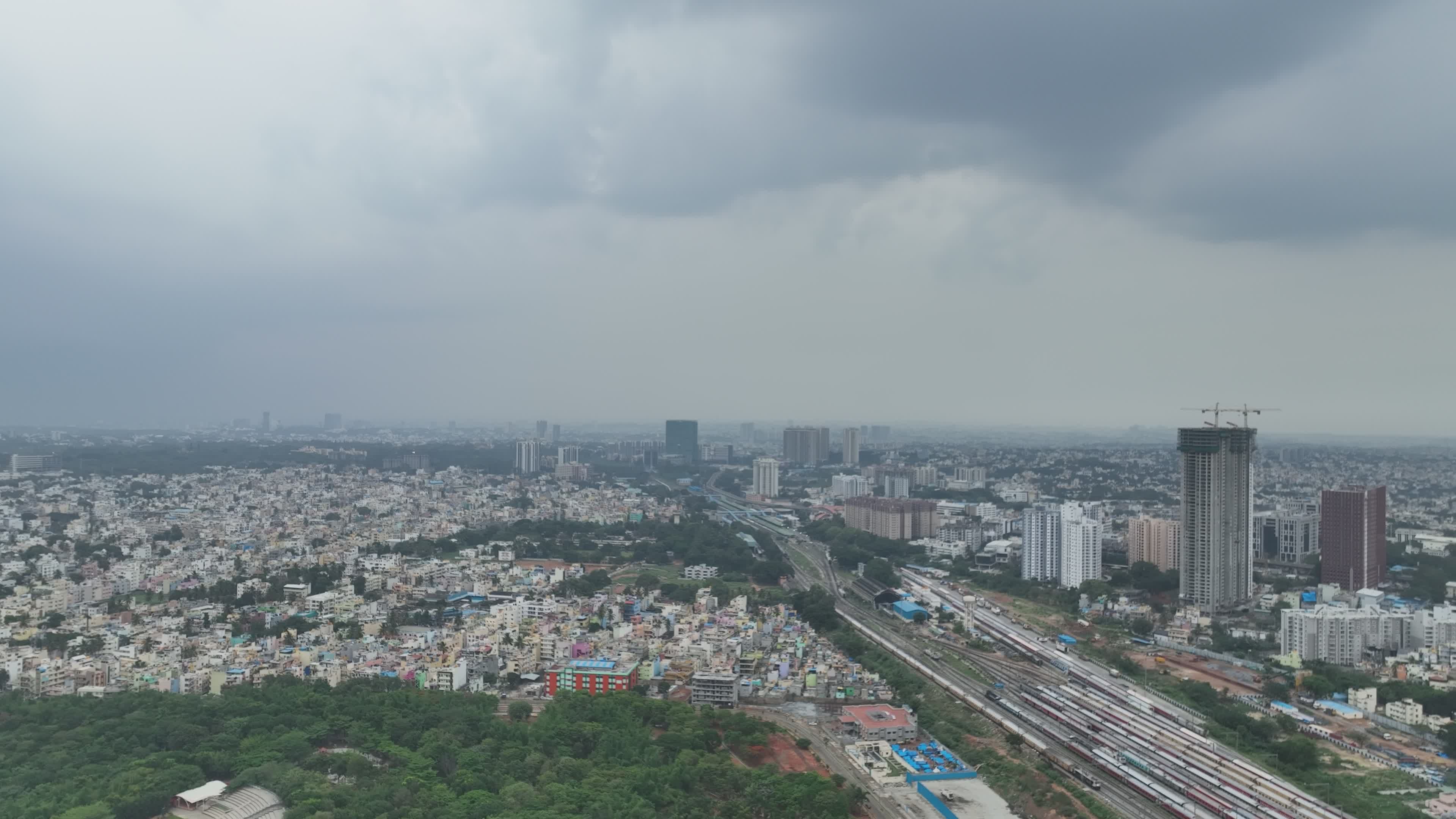 Aerial View of Bangalore's Urban Landscape Free Stock Video Footage ...