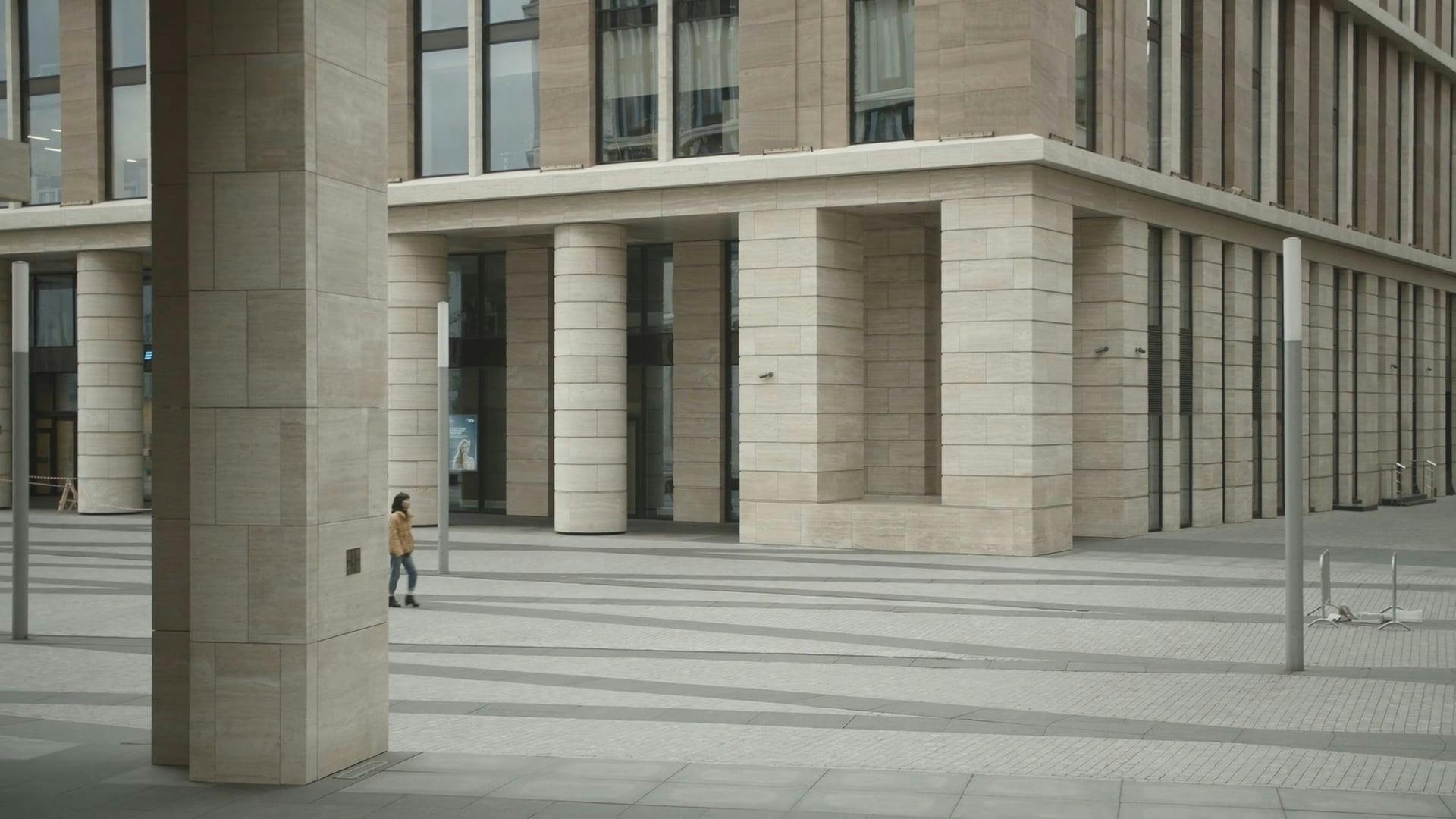 Man Looking Around While Waiting Outside The Building · Free Stock Video
