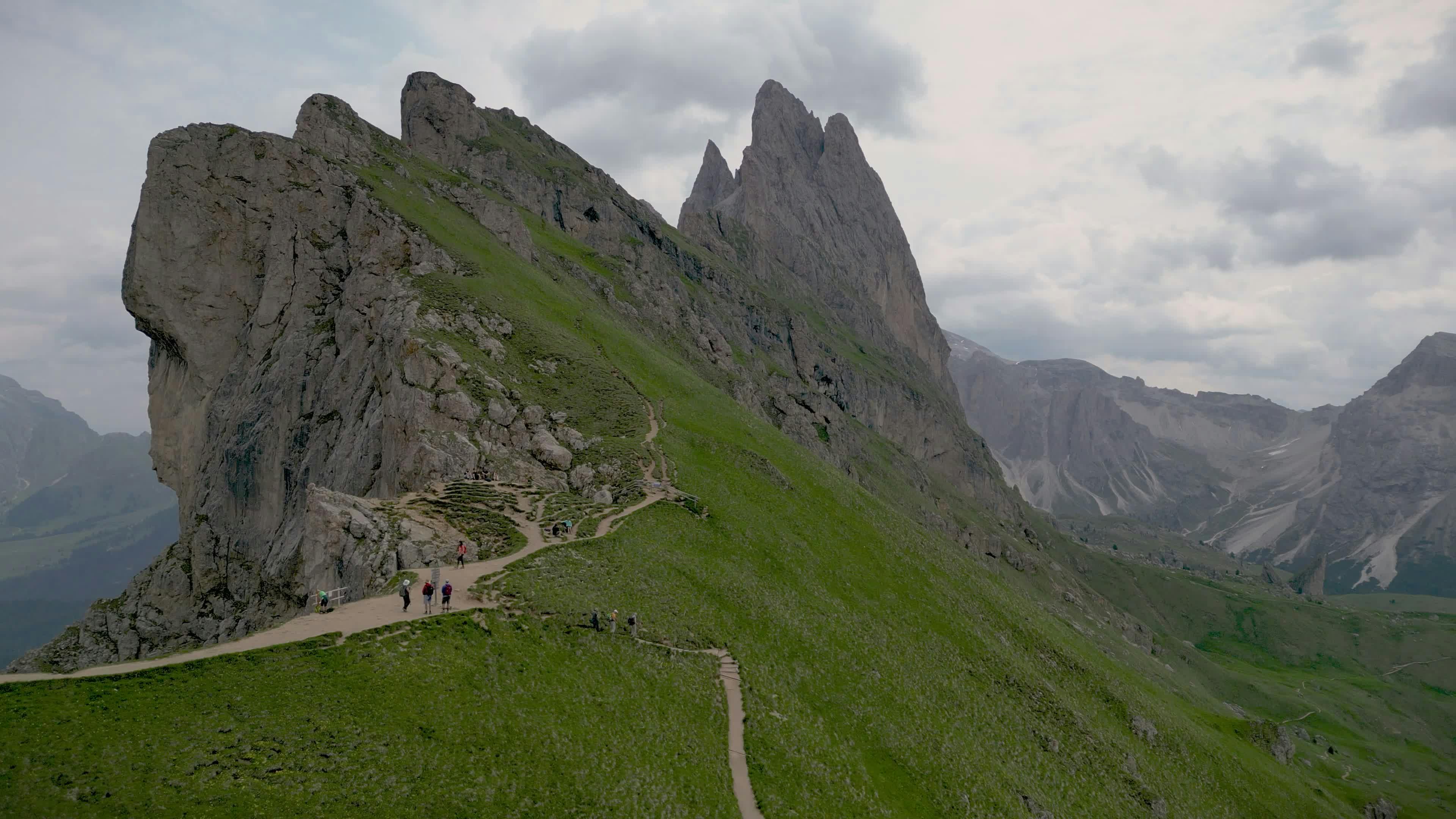 Majestic Seceda Ridge in the Dolomites Free Stock Video Footage ...