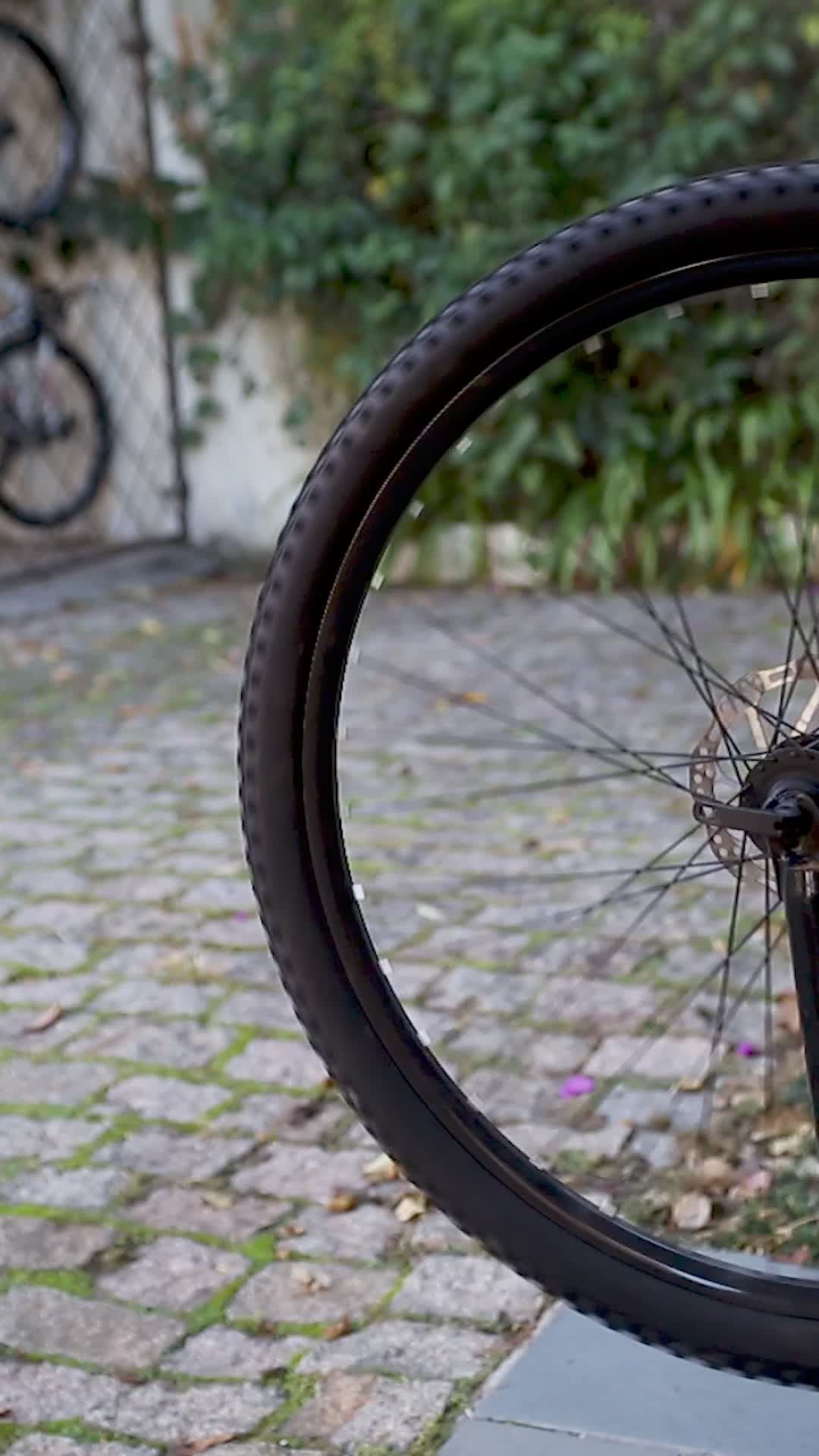 Close-Up of Rotating Bicycle Wheel Outdoors Free Stock Video Footage ...
