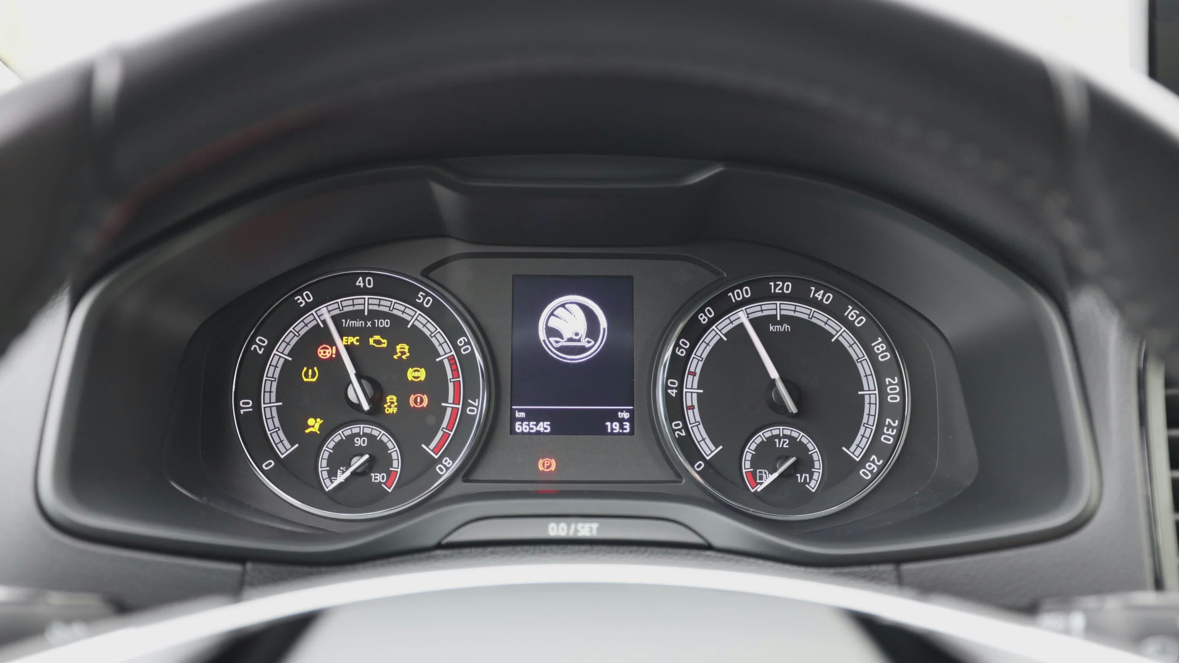 Car Dashboard Speedometer with Cloudy Sky View Free Stock Video Footage ...