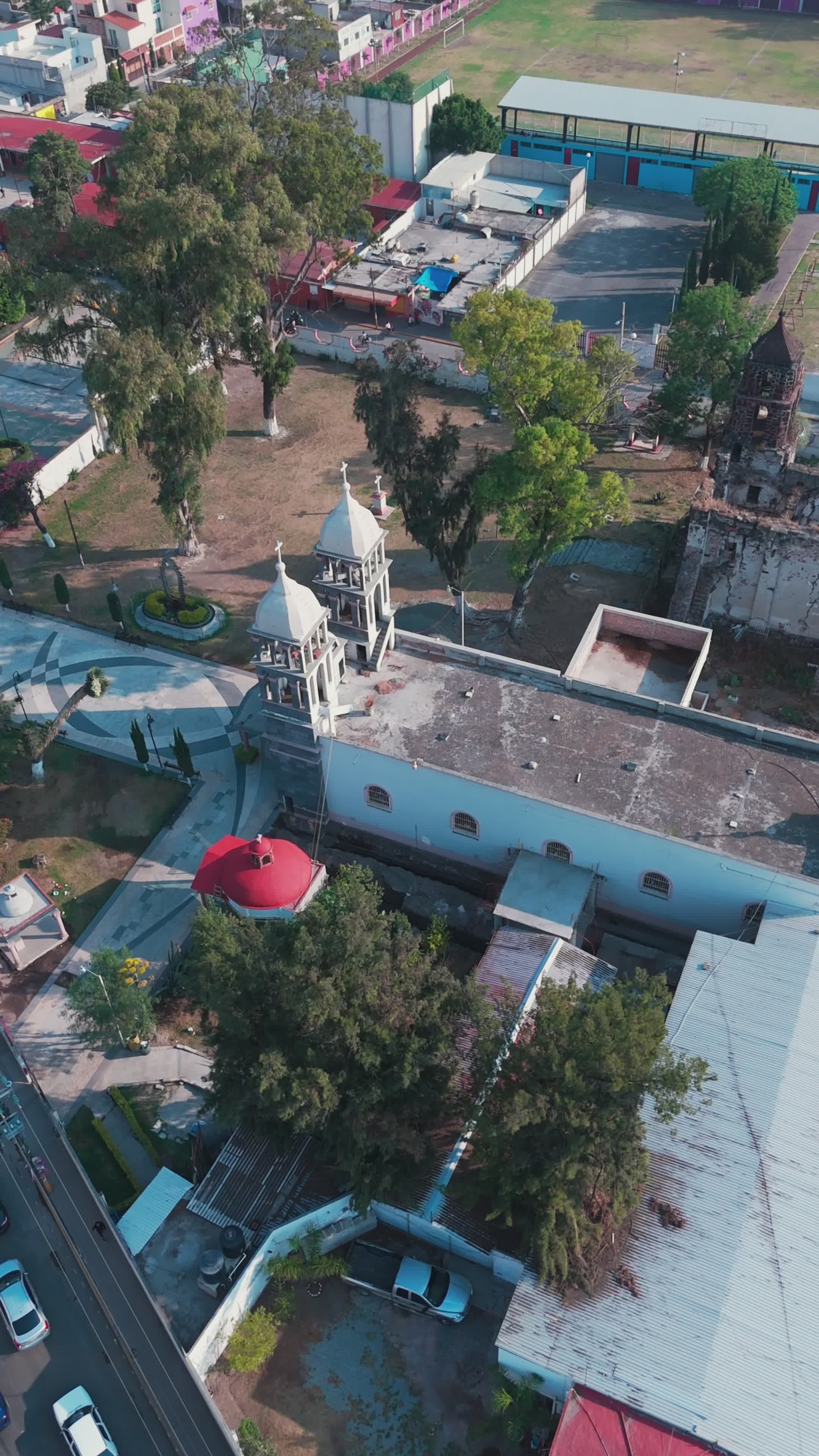 Aerial View of Tultepec Church in Mexico Free Stock Video Footage ...