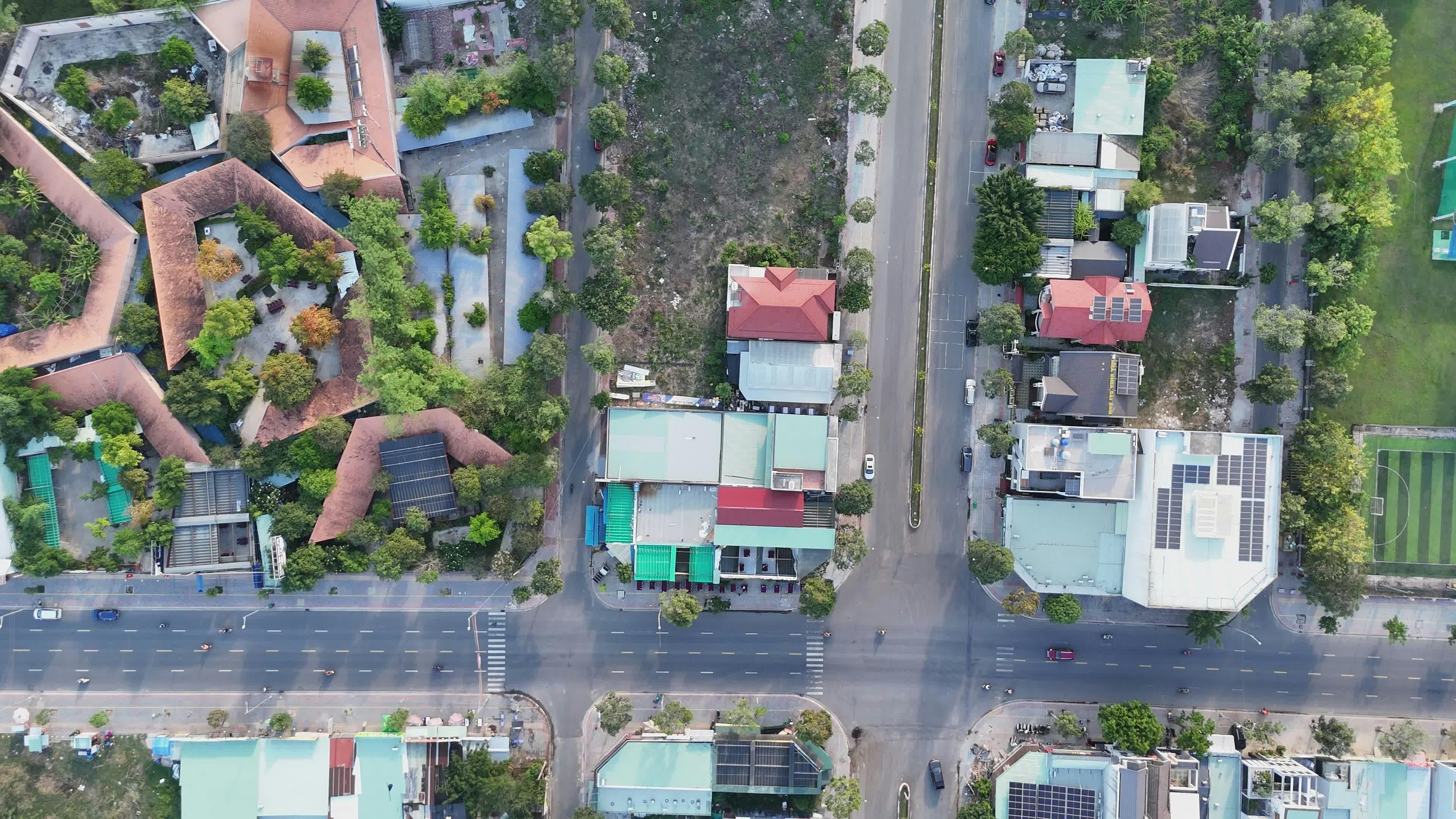 Aerial View of Modern Campus Architecture Free Stock Video Footage ...