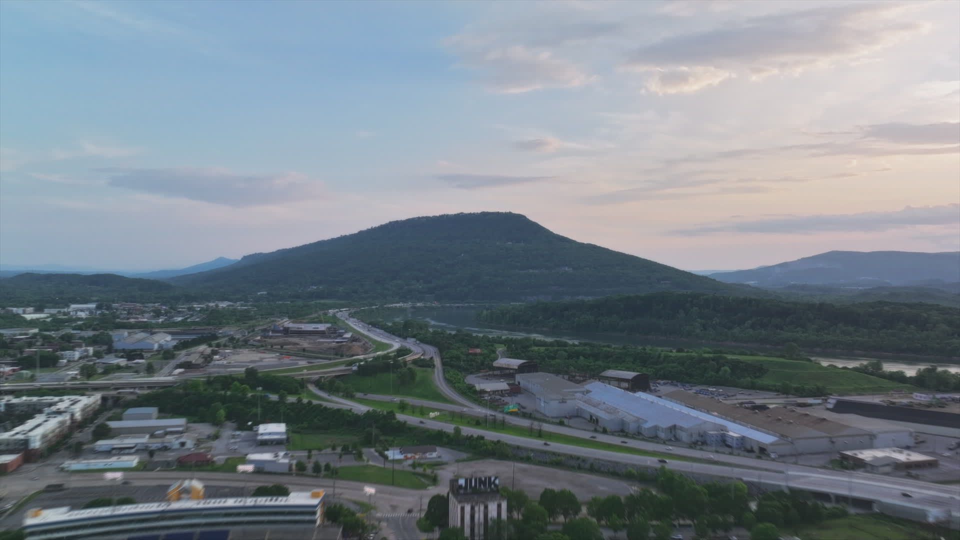 Aerial View of Scenic Chattanooga Landscape Free Stock Video Footage ...