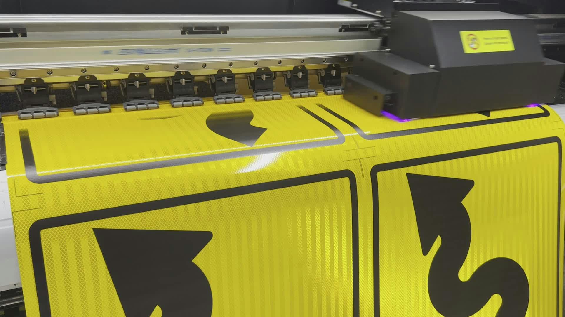 High-Quality Road Sign Printing in Action Free Stock Video Footage ...