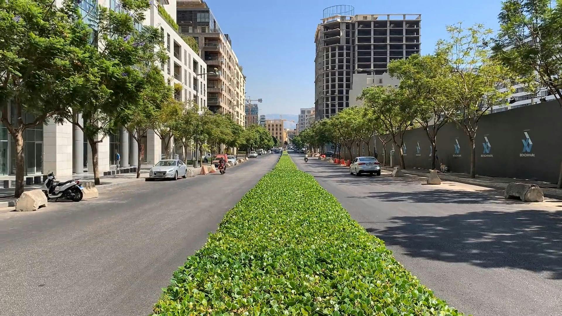 A Two Way Road Separated By An Island Of Grass · Free Stock Video