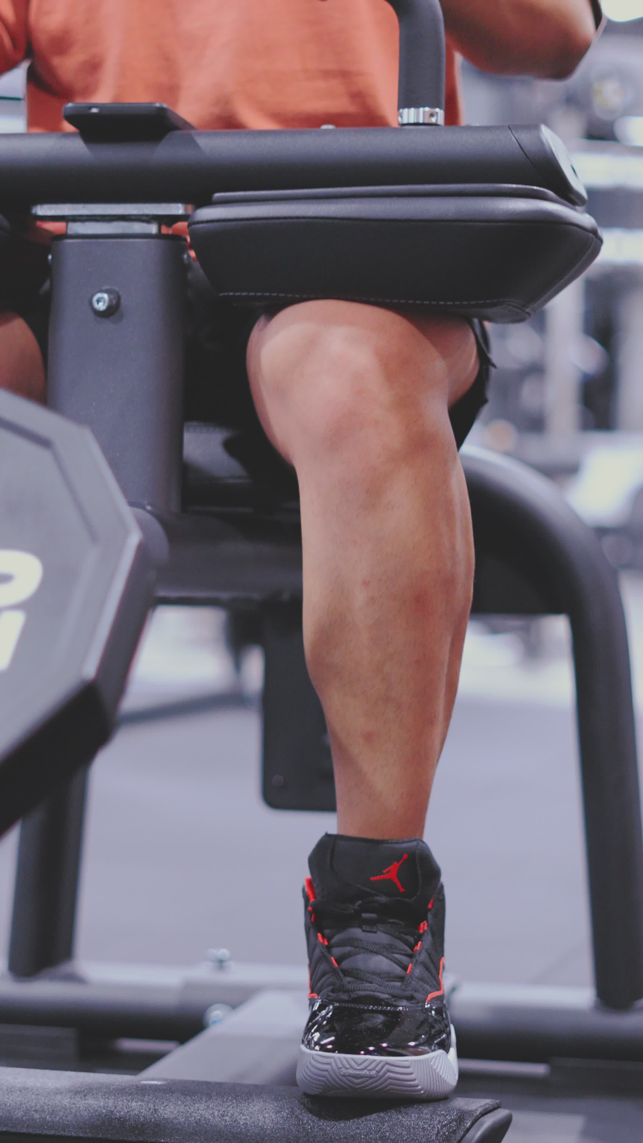 Intense Leg Workout in Modern Gym Setting Free Stock Video Footage ...