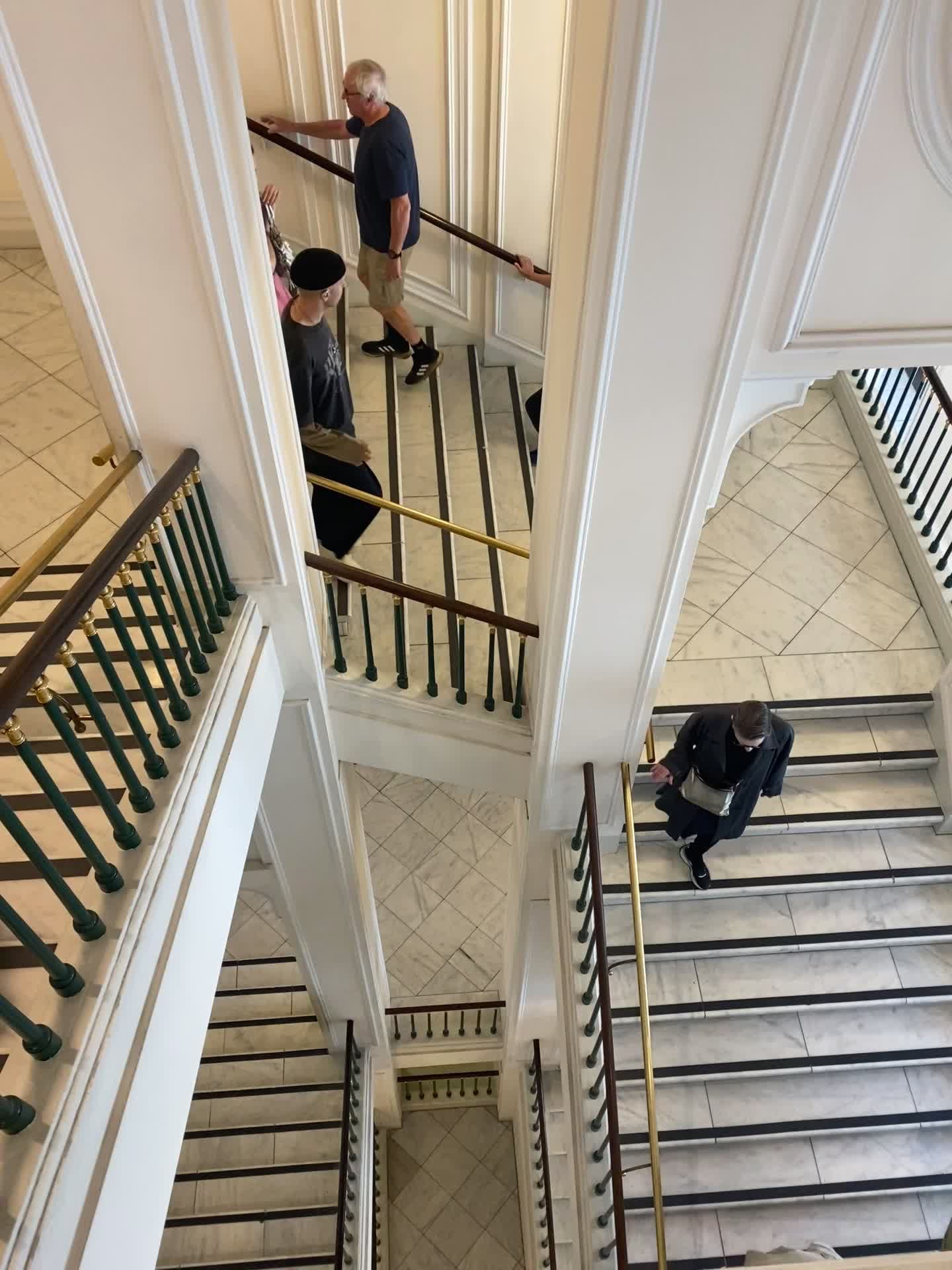 Elegant Multi-Level Staircase in Busy Interior Free Stock Video Footage ...