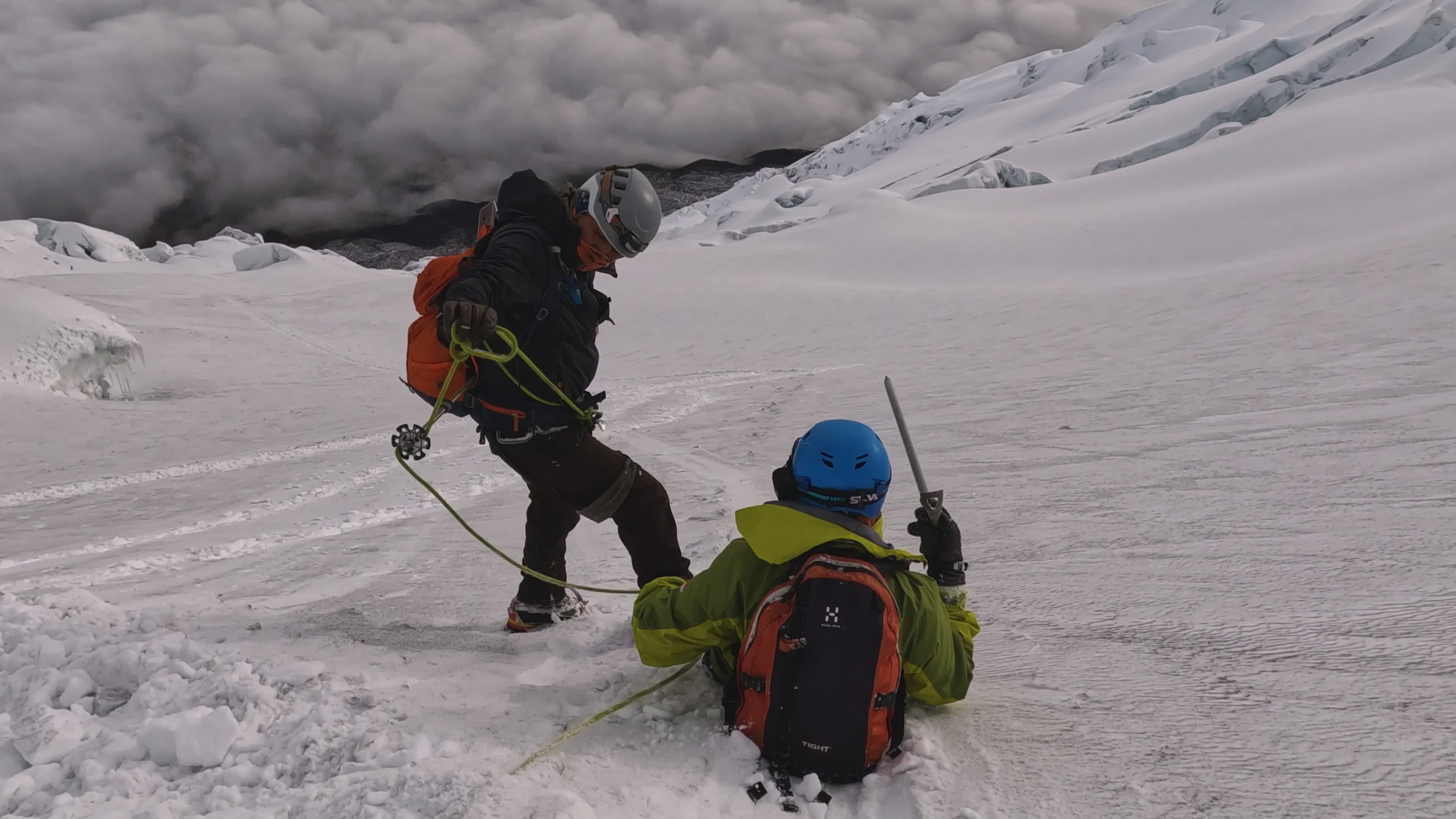 High Altitude Snowy Mountain Adventure Free Stock Video Footage ...