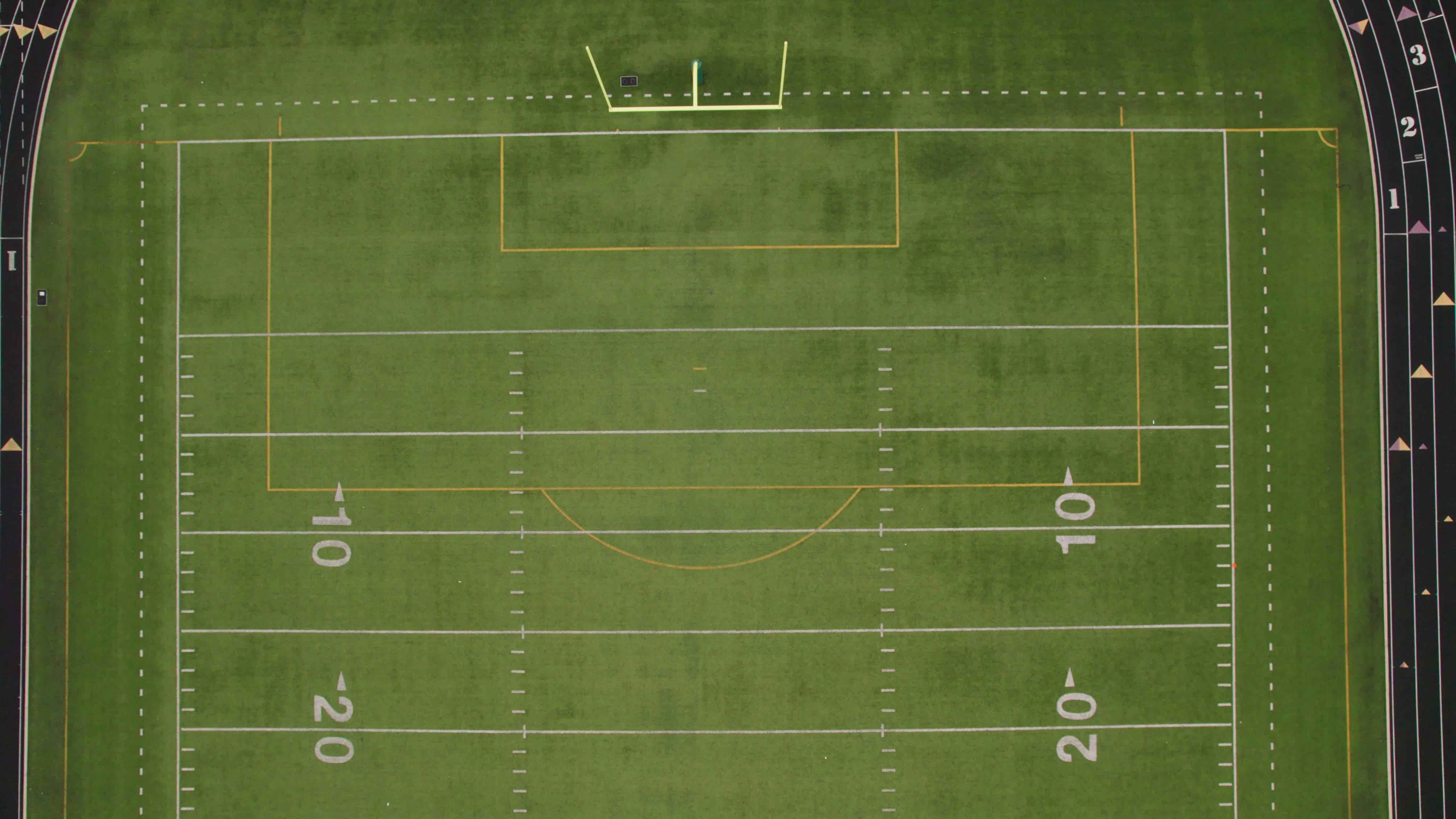 Aerial View of Empty Football Field from Above Free Stock Video Footage ...
