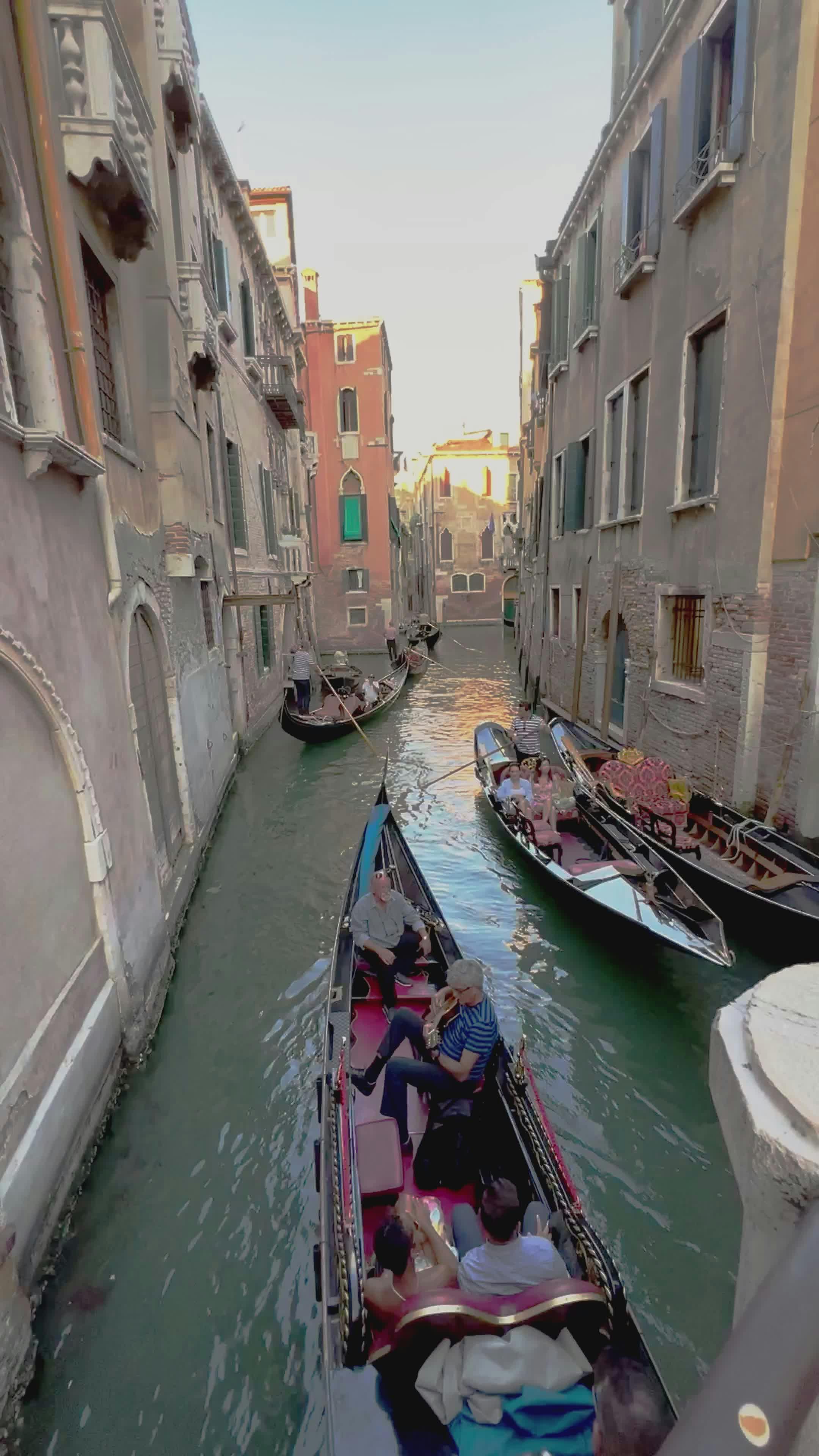 Scenic Gondola Ride Through Venice's Charming Canals Free Stock Video ...