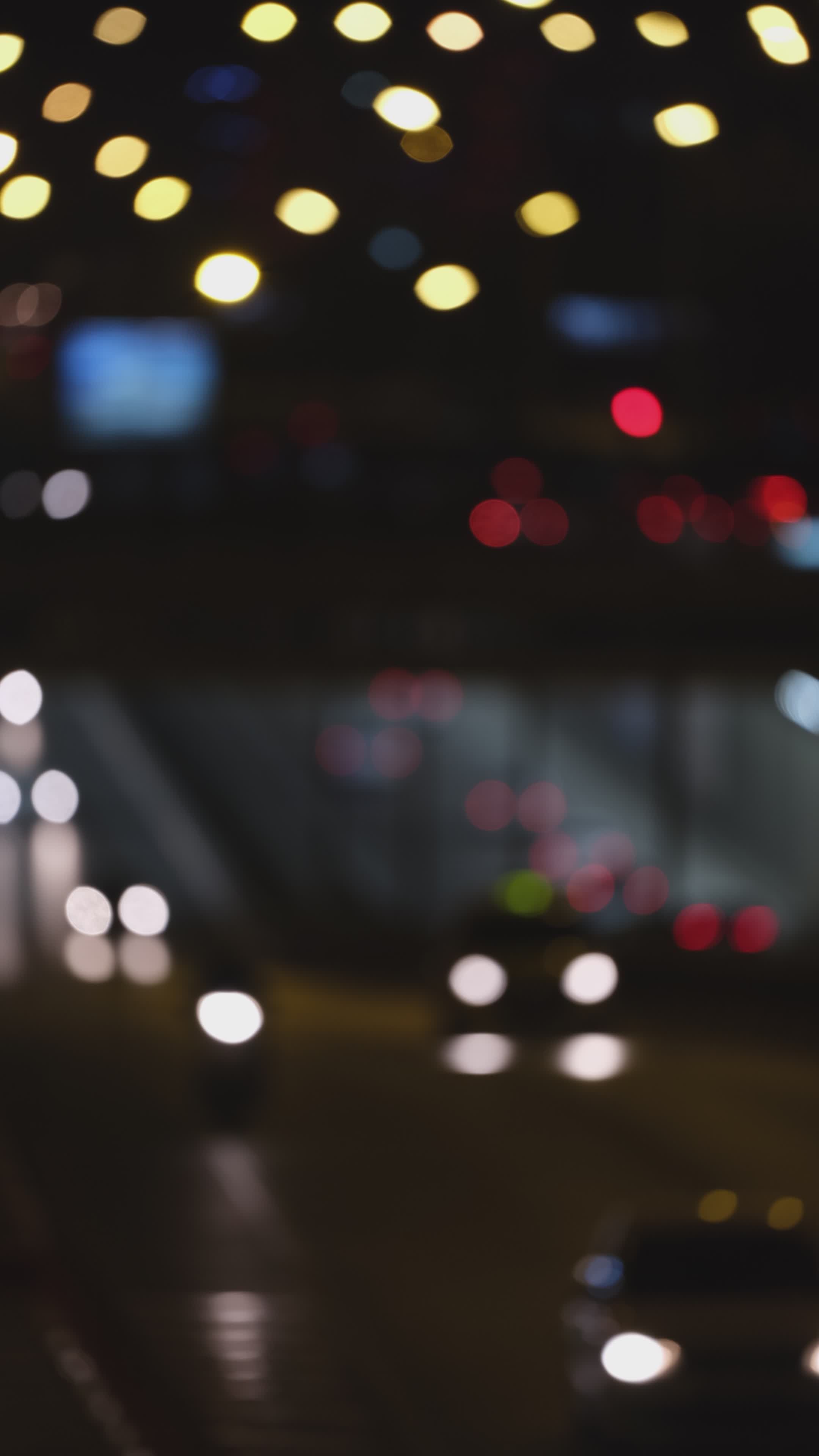 Vibrant Urban Night Drive with Blurred City Lights Free Stock Video ...