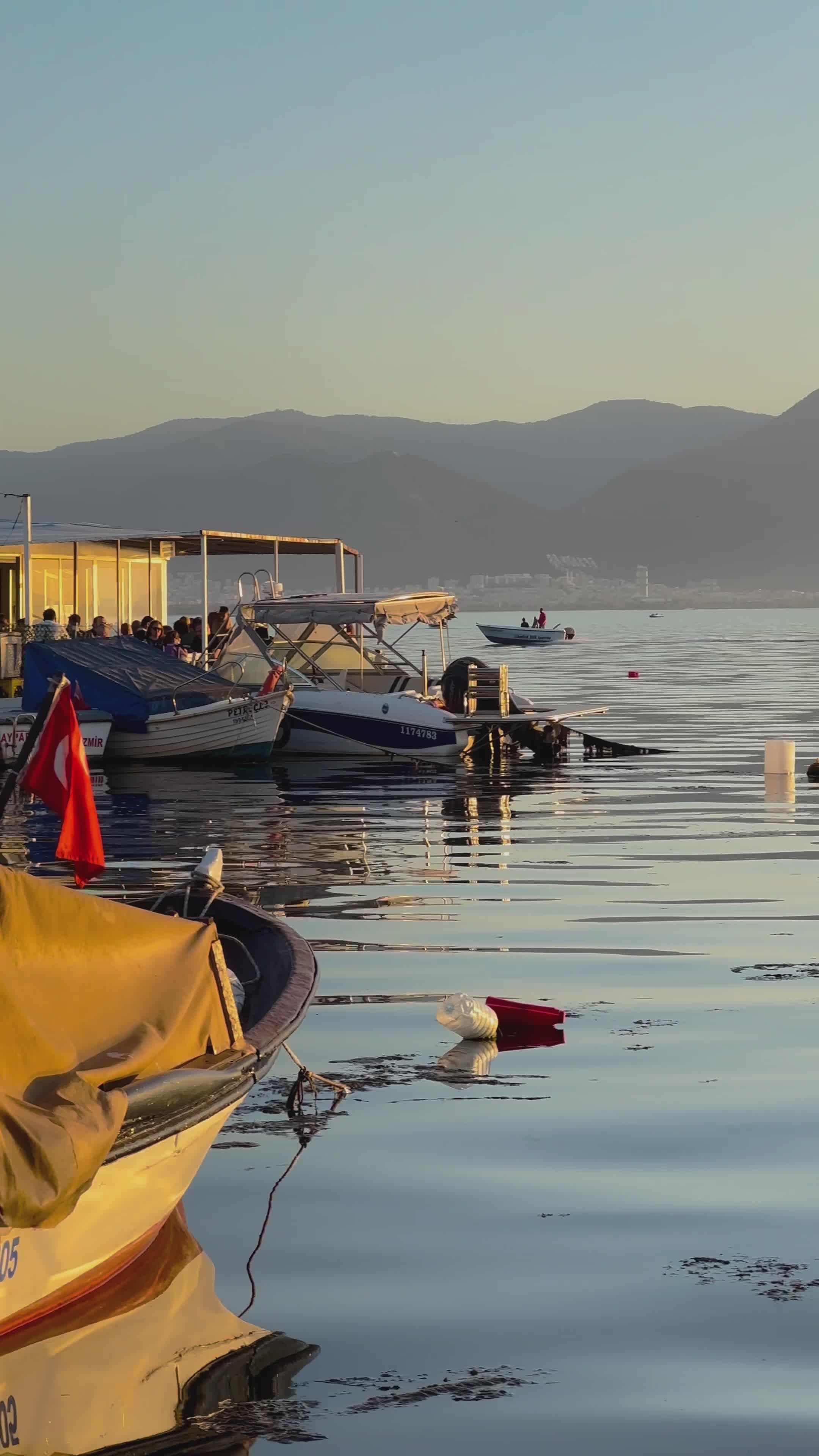 Peaceful Fishing Boats at Sunset Harbor Free Stock Video Footage ...