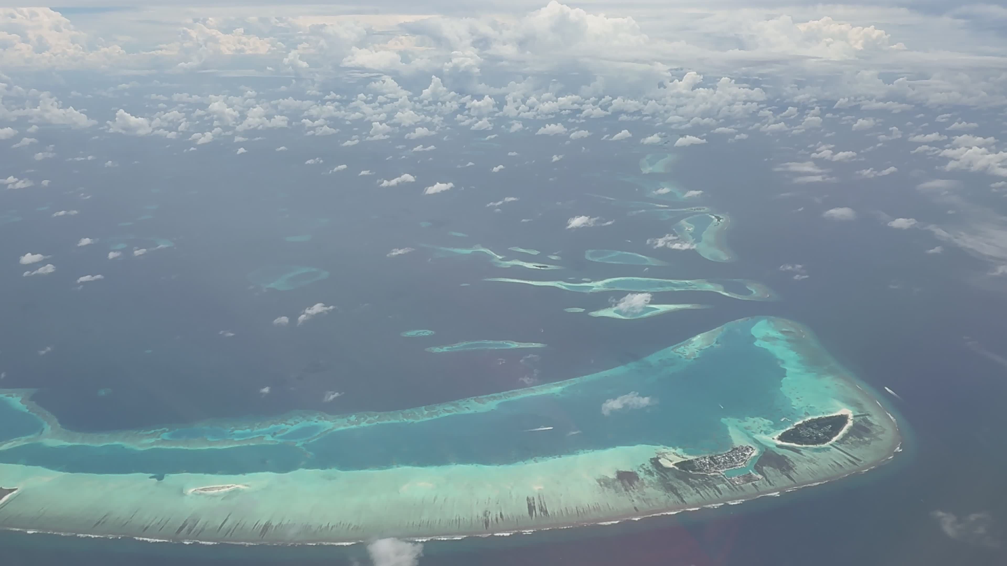 Stunning Aerial View of Maldives Atolls Free Stock Video Footage ...